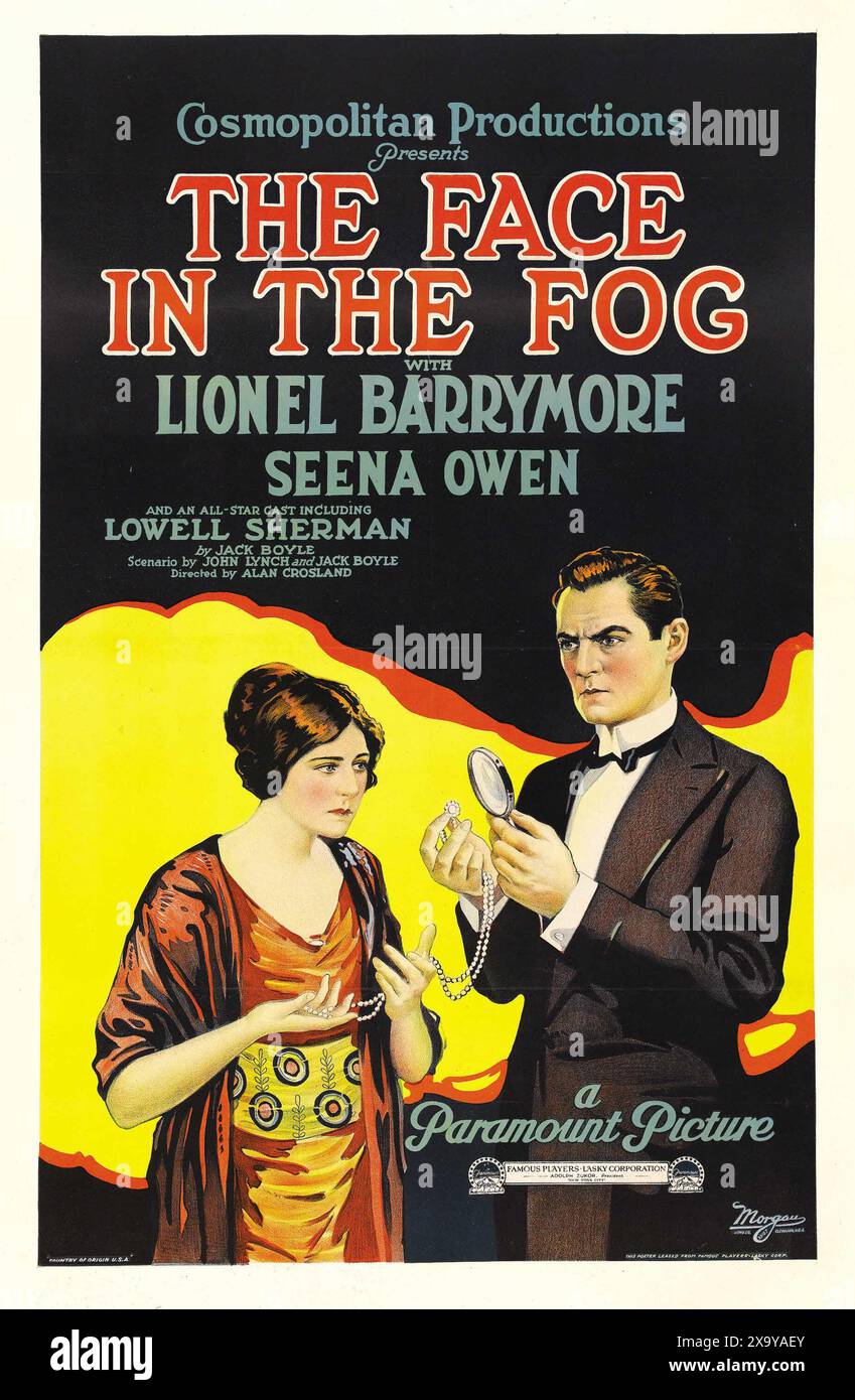 Old film poster - Cosmopolitan Productions presents The Face in the Fog ...