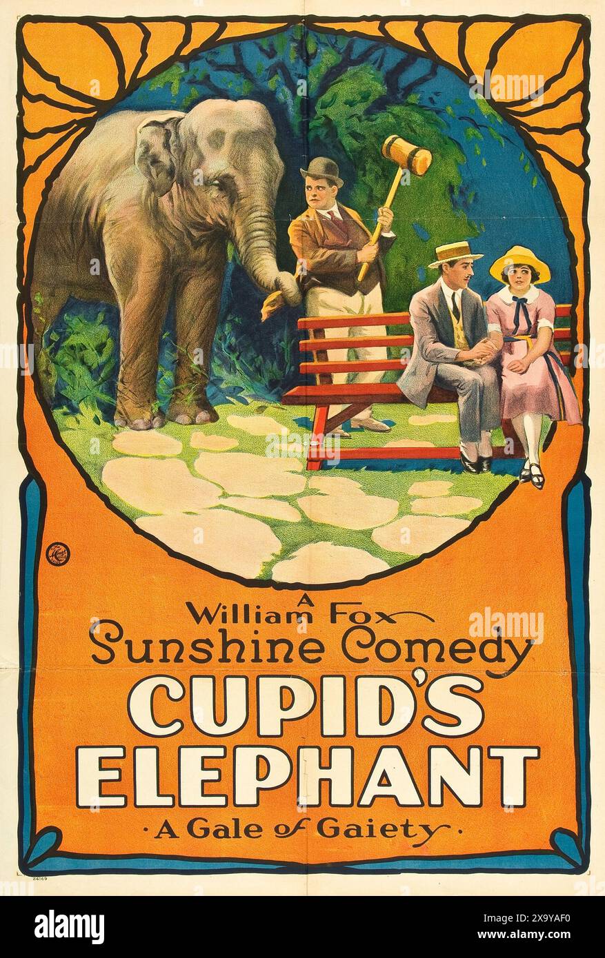 Old film poster - Cupid's Elephant (Fox, 1922) Sunshine Comedy - A Gale ...