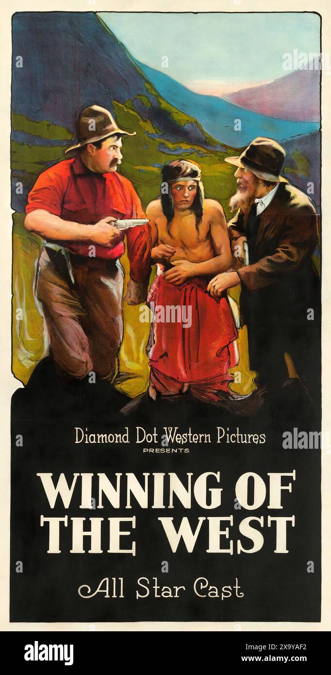 Old film poster - Diamond Dot Western Pictures presents Winning of the ...