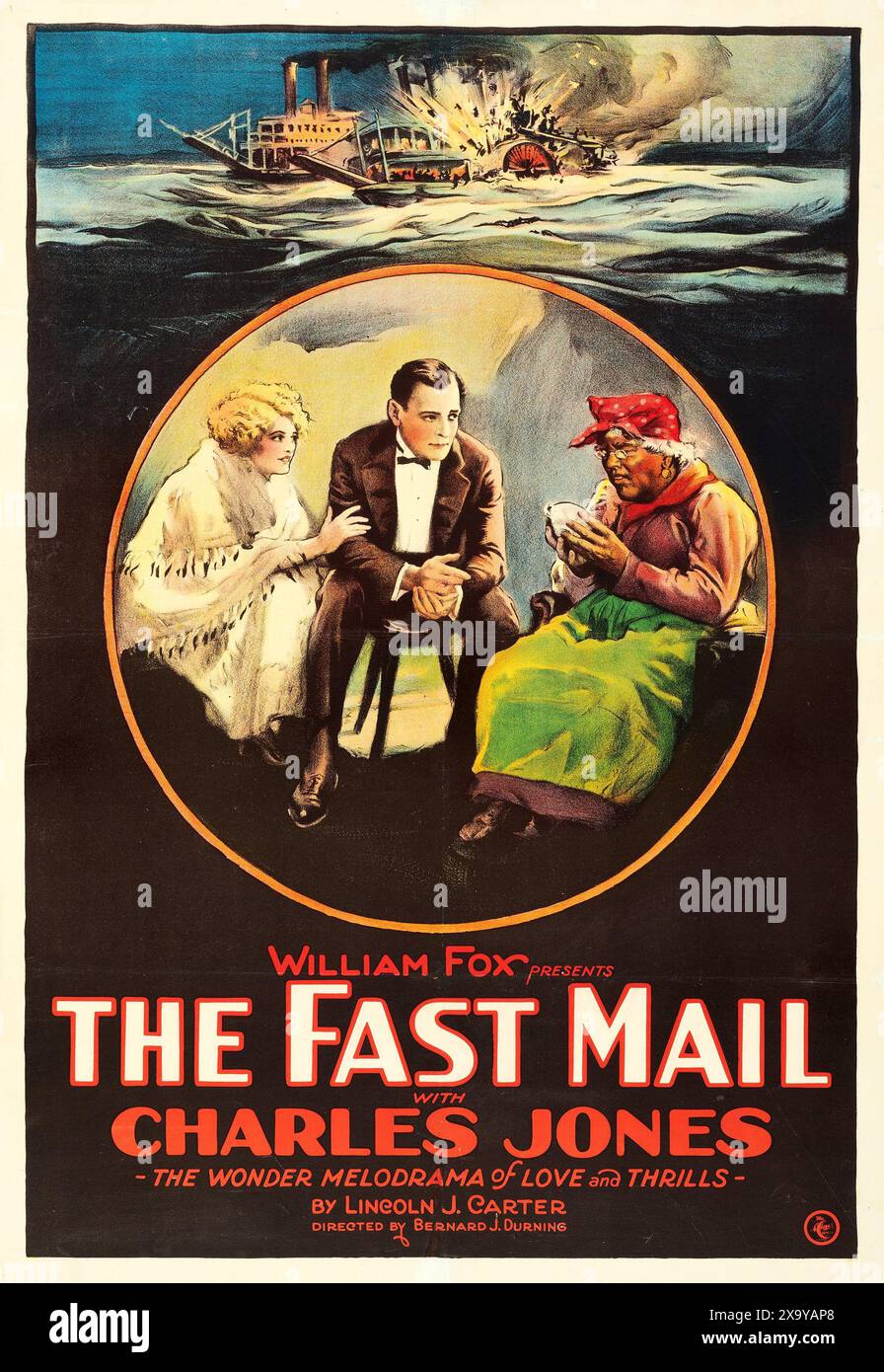 Old film poster - The Fast Mail (Fox Film Corporation, 1922). Window ...