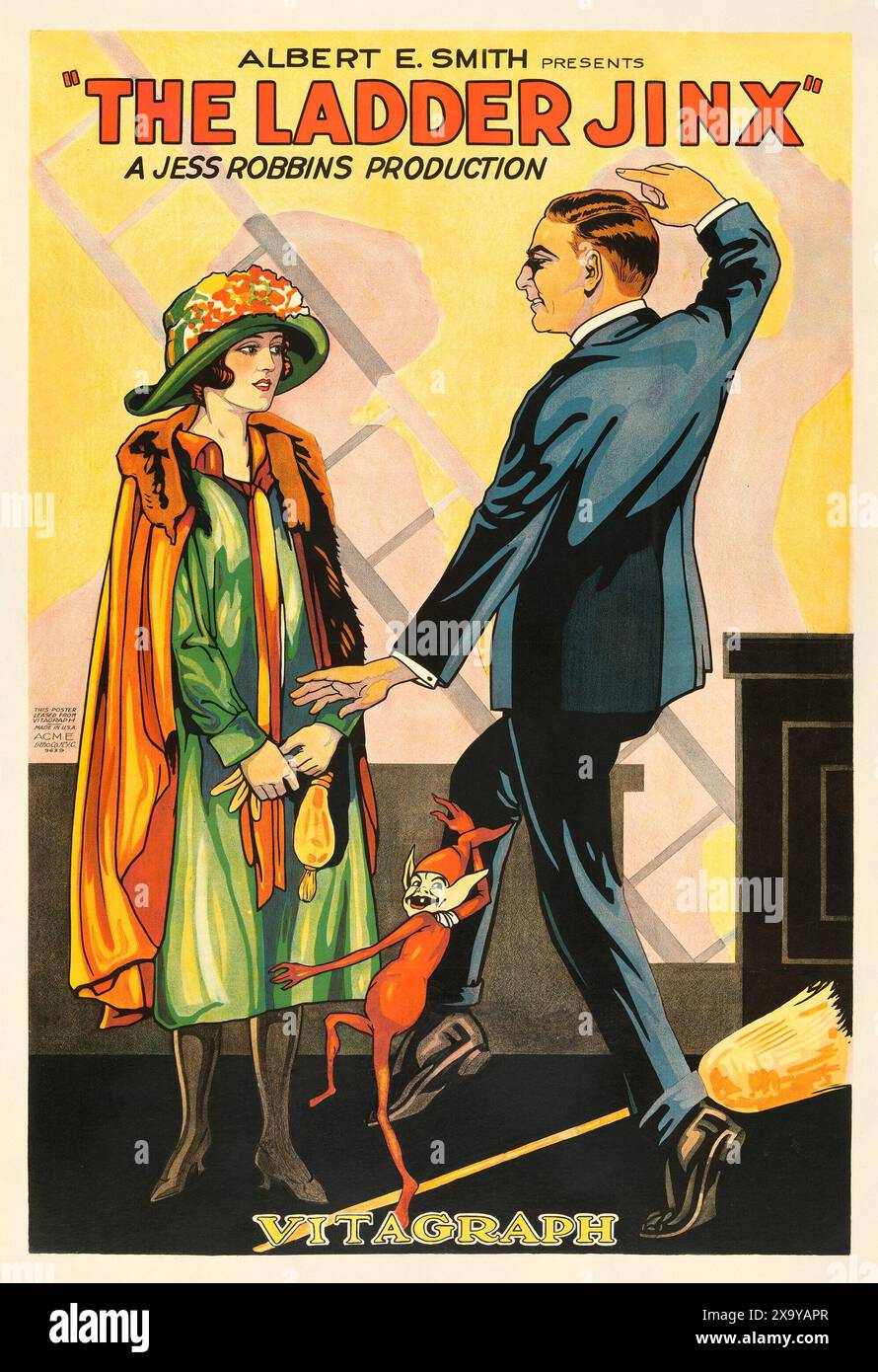 Old film poster - The Ladder Jinx (Vitagraph, 1922). A Jess Robbins ...