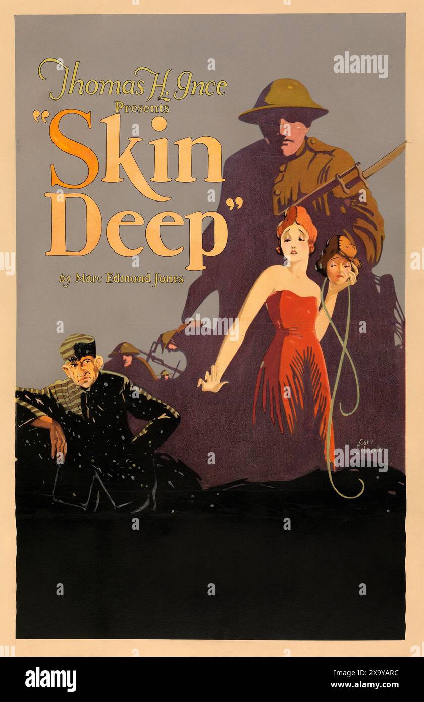 Old film poster - Thomas H Ince presents Skin Deep (Associated First ...