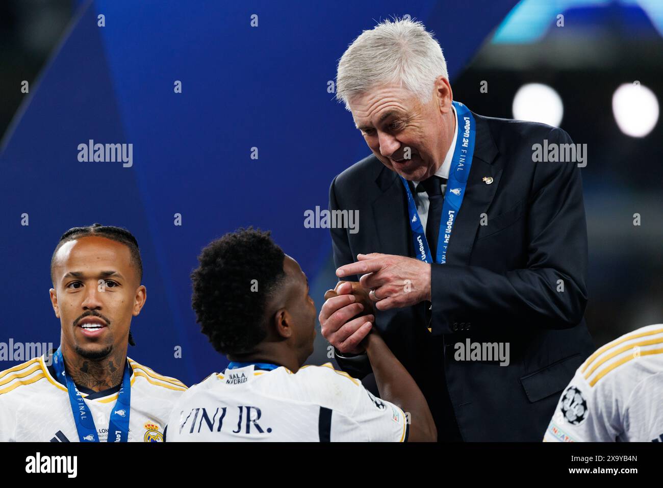 Vinicius Junior, Carlo Ancelotti during Champions League 2024 final ...