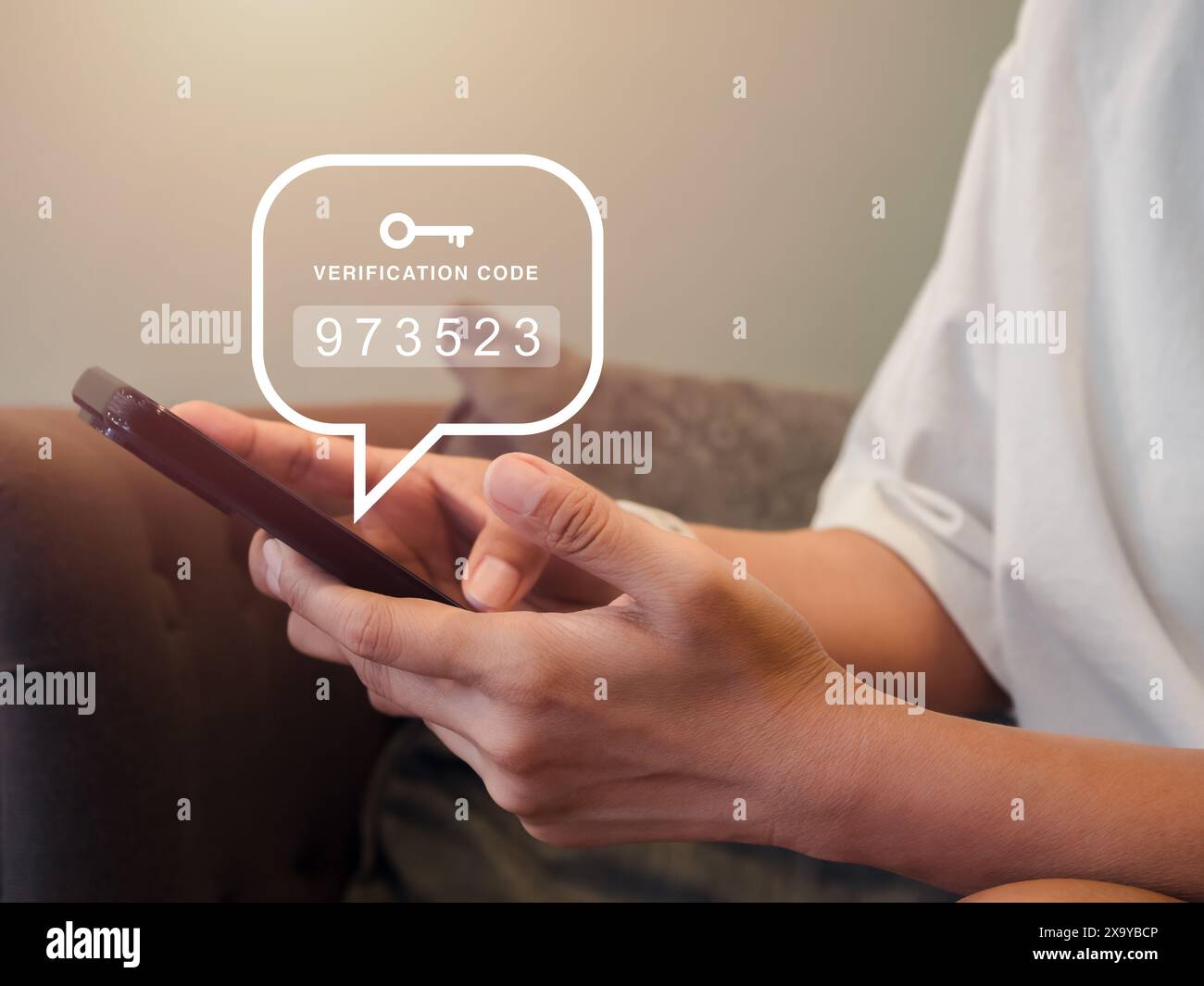 Two Steps Authentication Or 2fa Concept Verification Code Numbers With