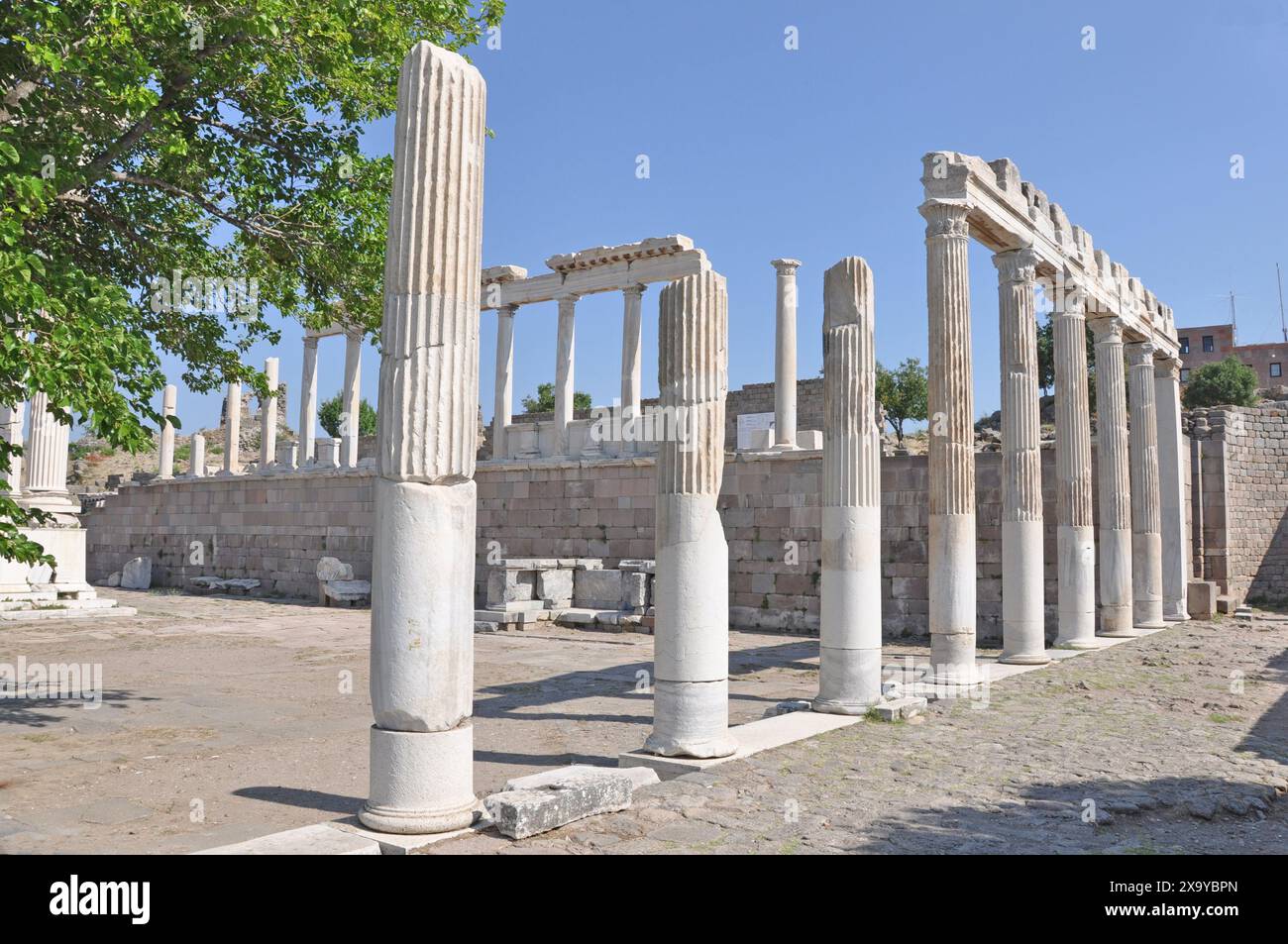 Temple of Trajan or Trajaneum, Pergamon or Pergamum, Bergama, Izmir ...