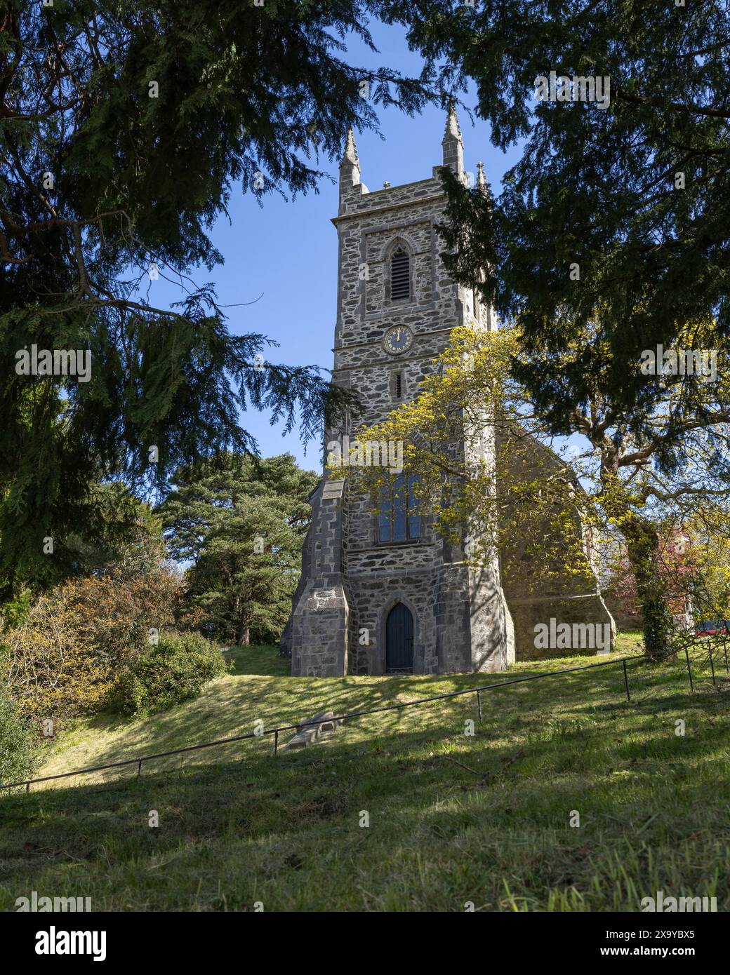 St Mary's church, Mona Road, Menai Bridge, Anglesey, Wales. Seen ...