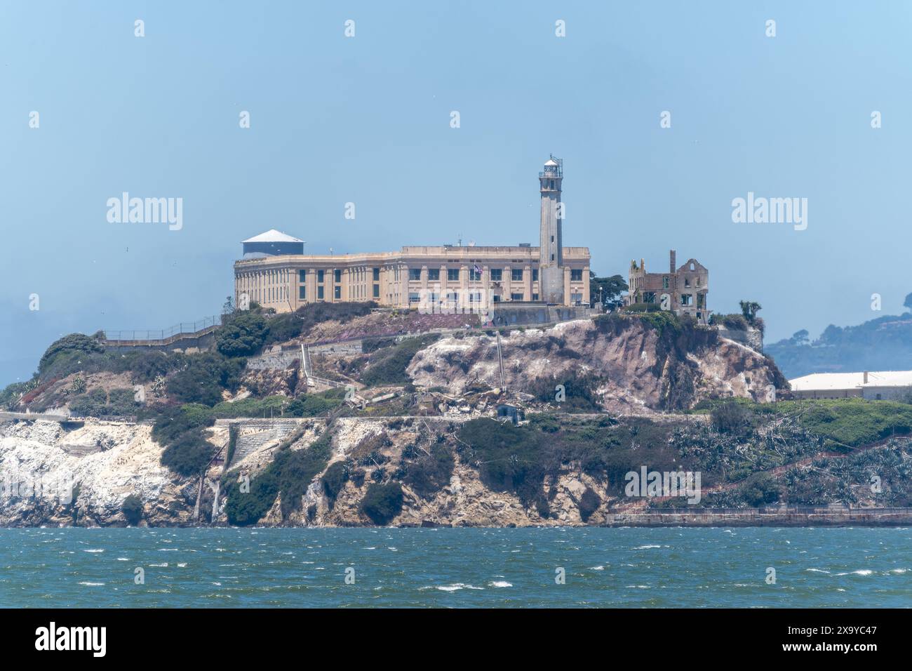 A scenic view of Alcatraz Prison in San Francisco, California, USA ...