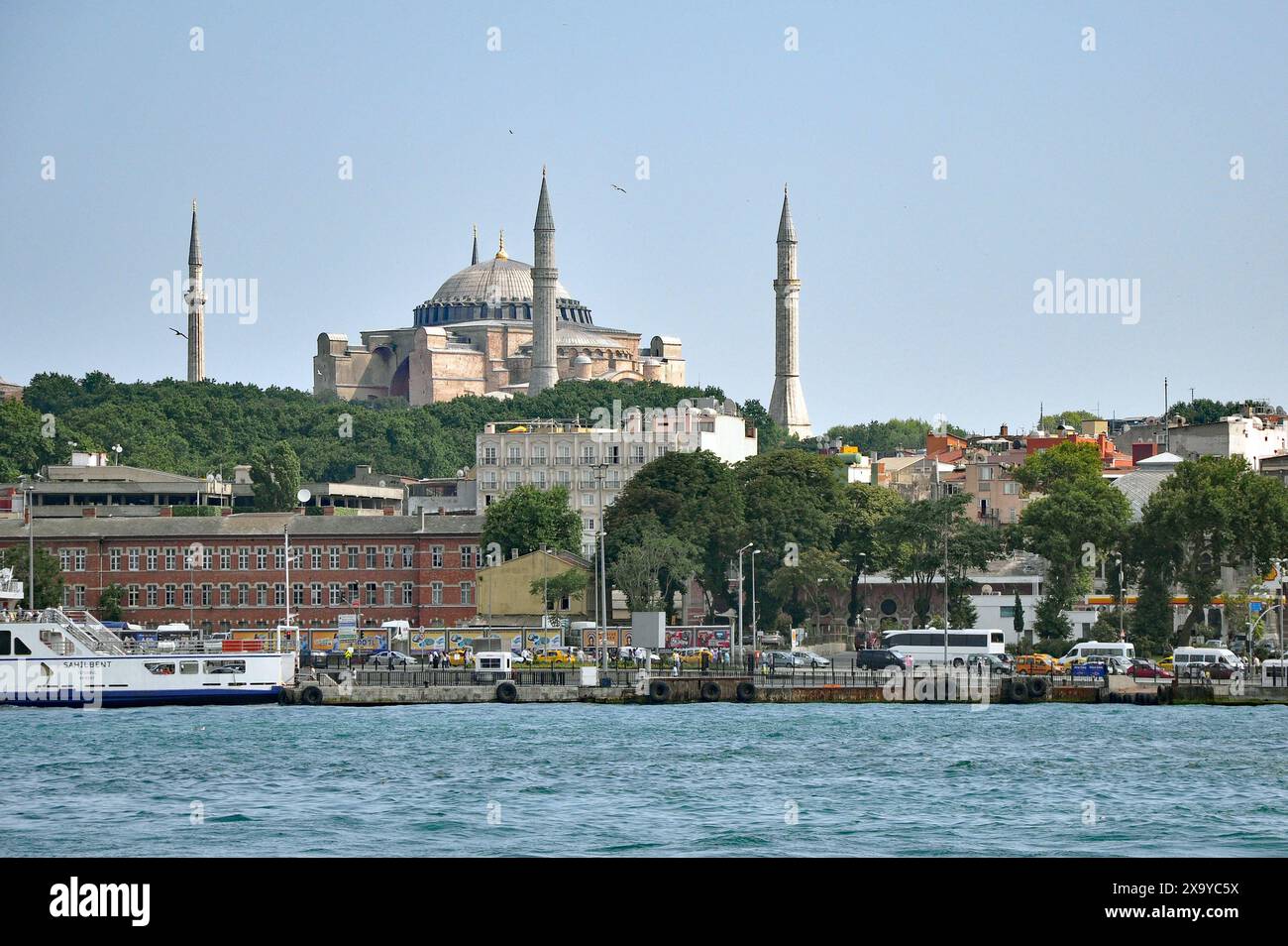 Hagia Sophia Grand Mosque from the Golden Horn Estuary, Istanbul ...