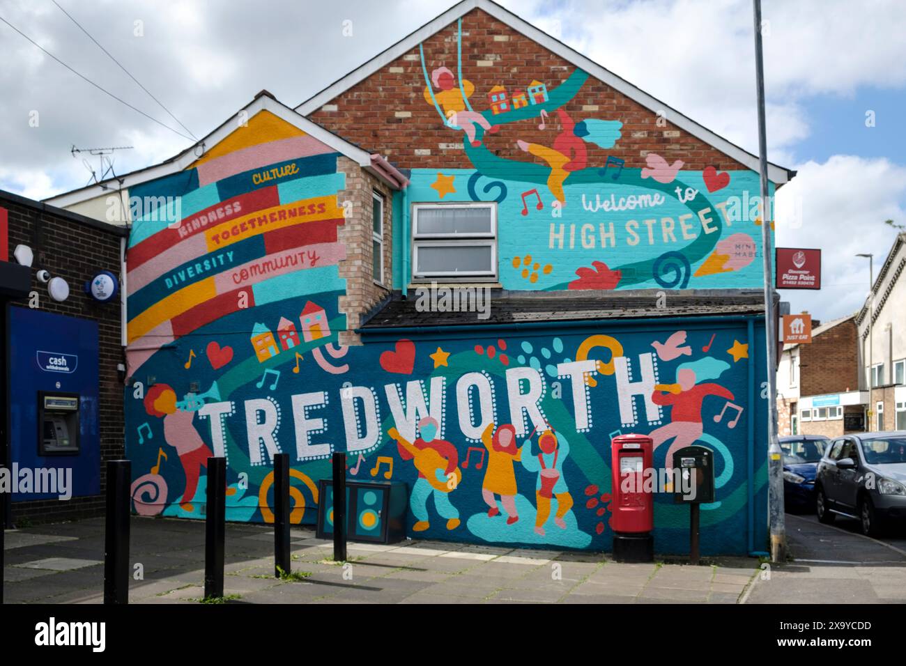 The colourfull houses of Tredworth Gloucester UK Stock Photo - Alamy