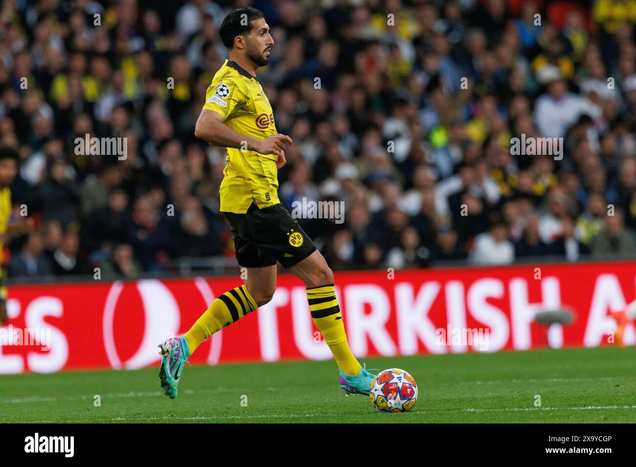Emre Can during Champions League 2024 final game between Borussia Dortmund and Real Madrid ...
