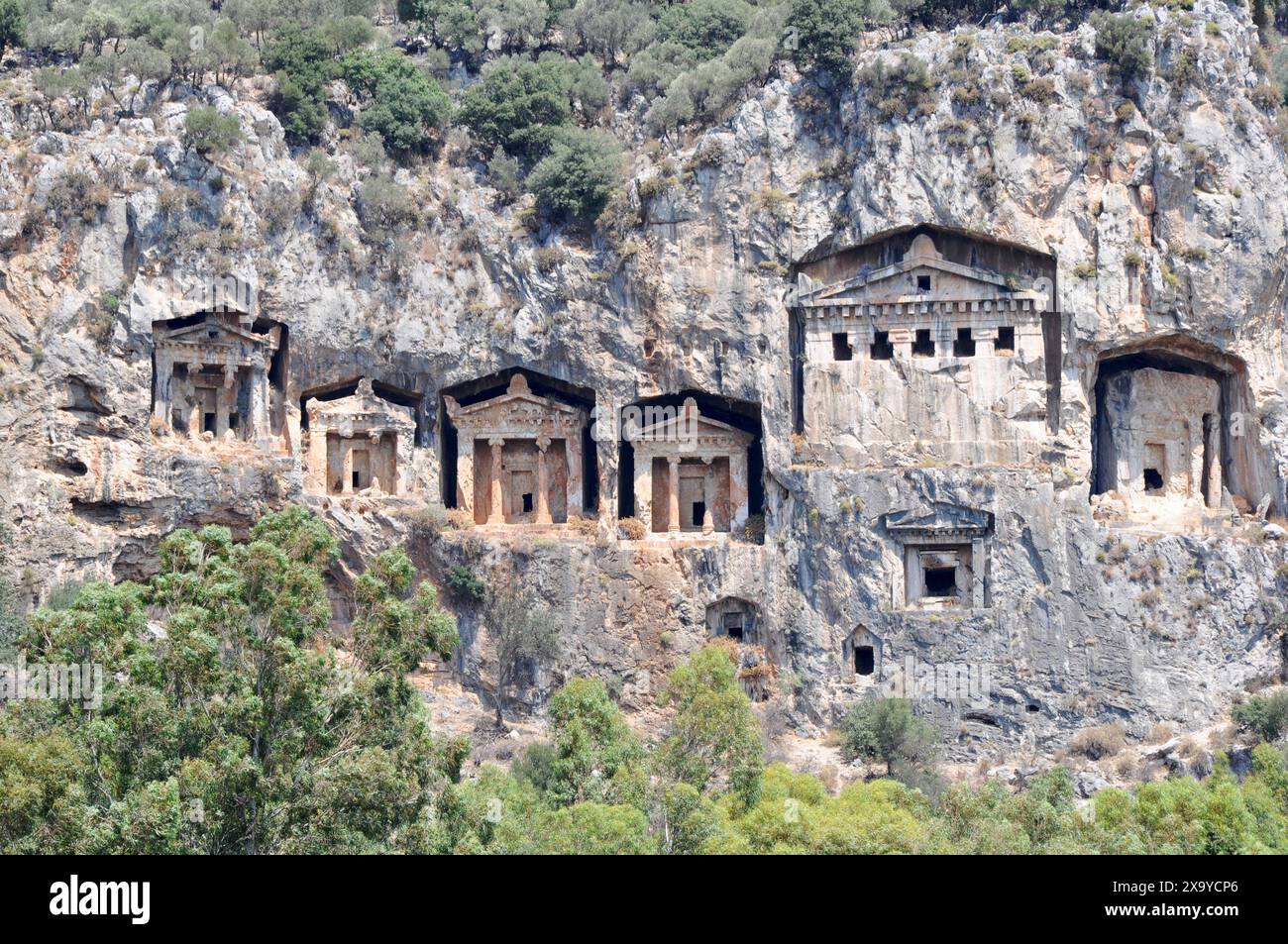 Rock carved tombs turkey hi-res stock photography and images - Alamy
