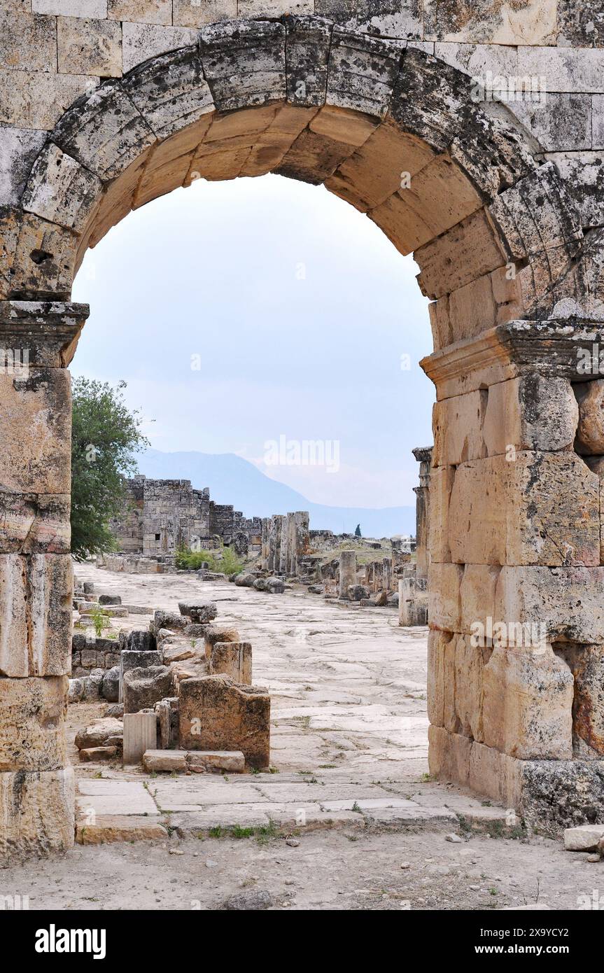 City Gate and Colonnade Street, Hierapolis Ancient Hellenistic Greek ...