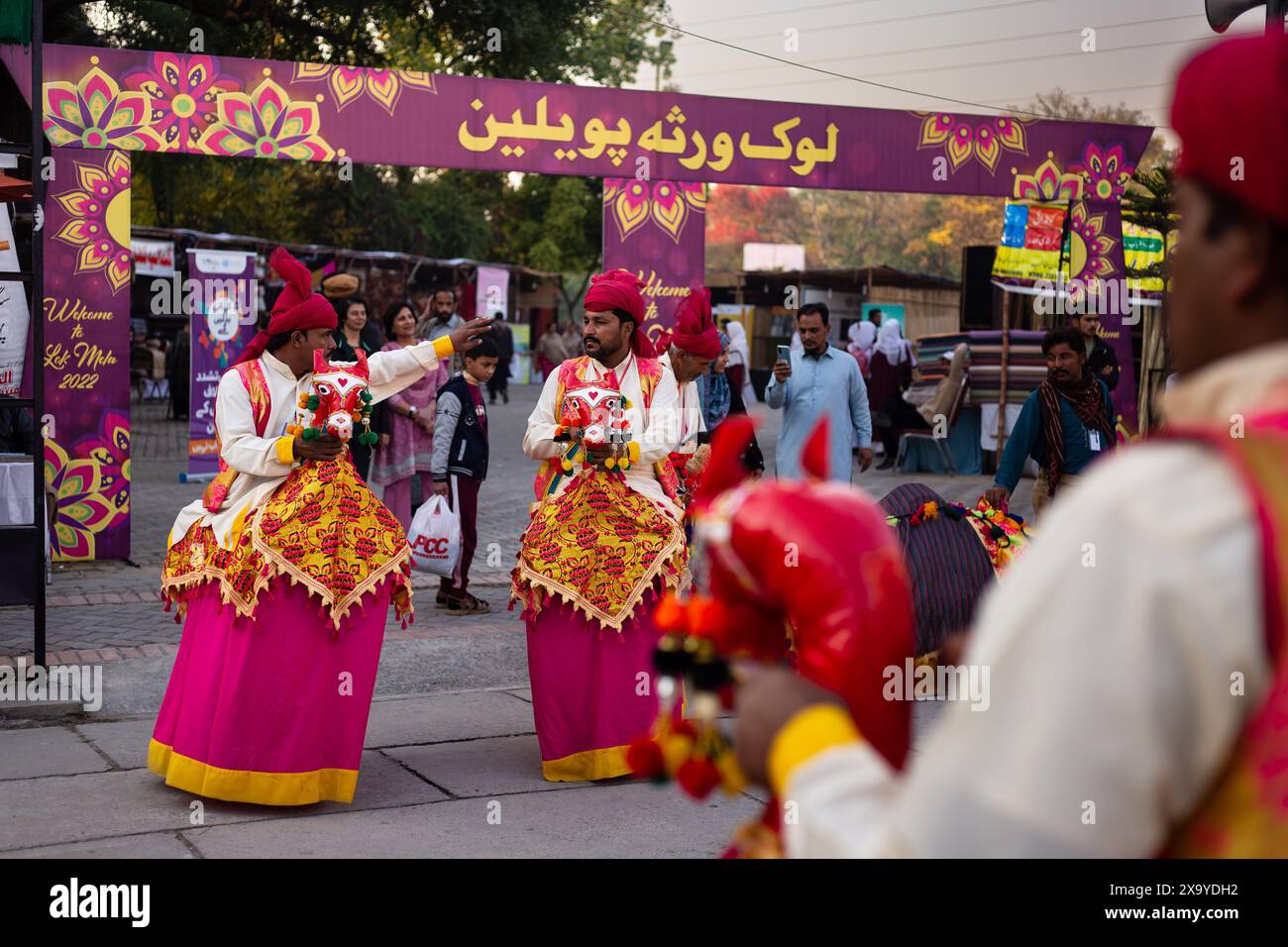 A scenic view of the Lok Mela festival in Islamabad, Pakistan Stock ...
