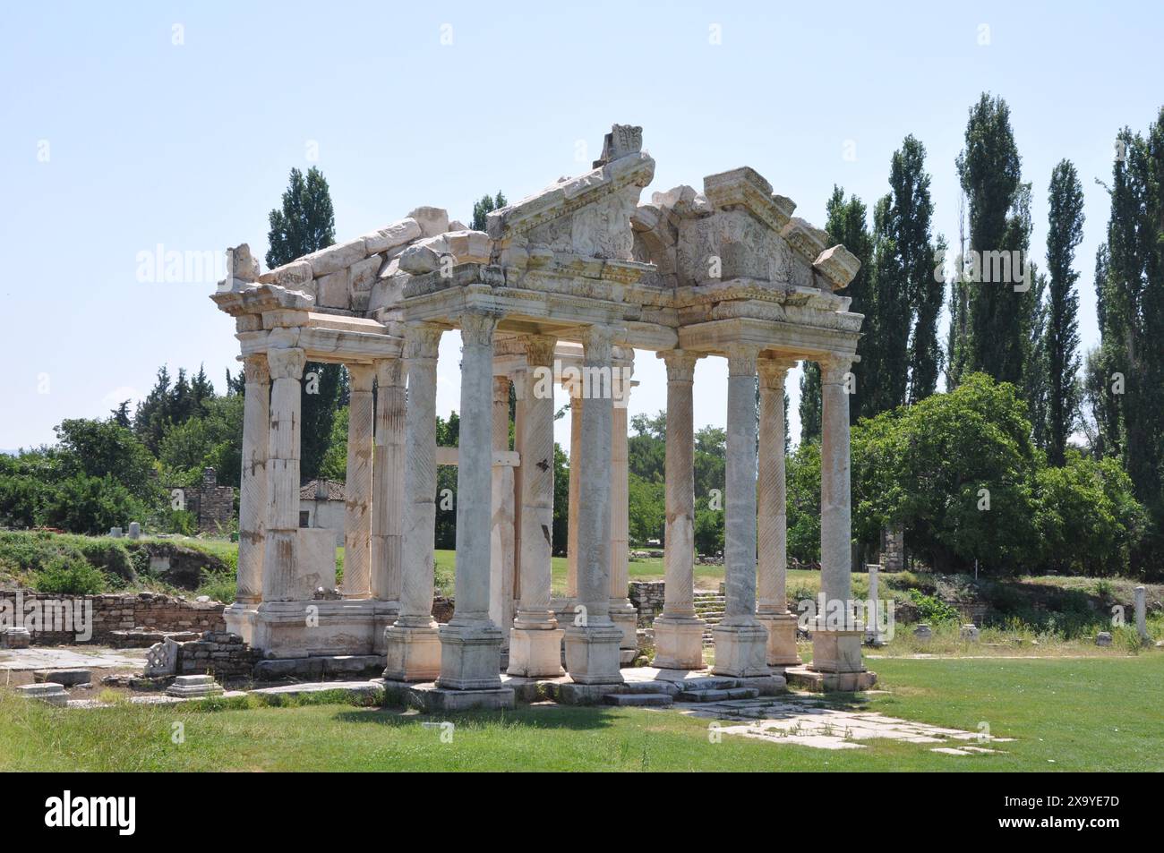 The Tetrapylon or Monumental Gateway, Aphrodisias Ancient City, Geyre, near Karacasu, Aydin ...