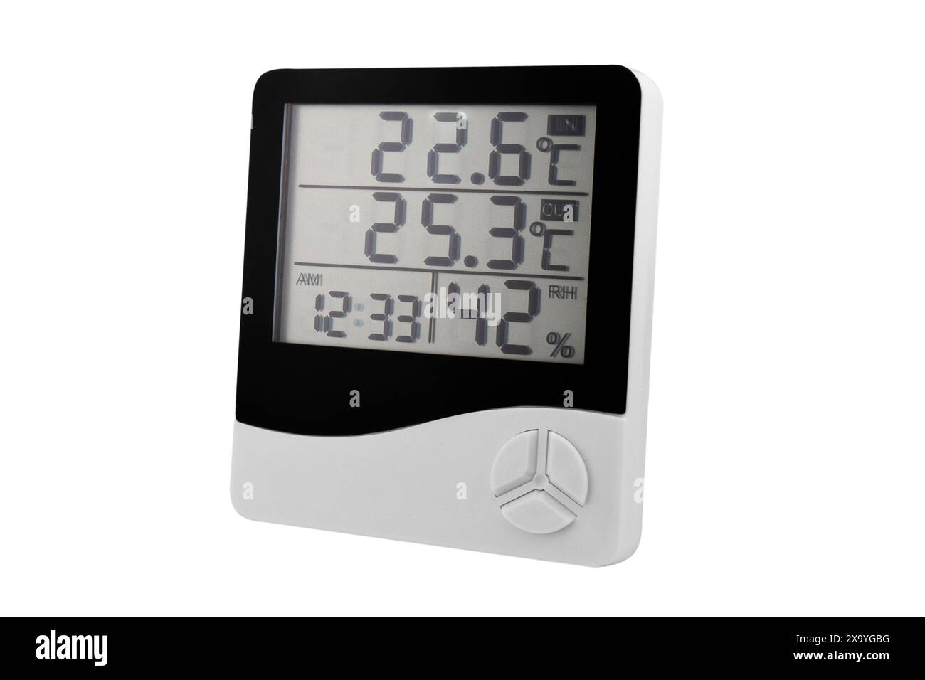 A home weather station isolated on a white background. Modern home ...