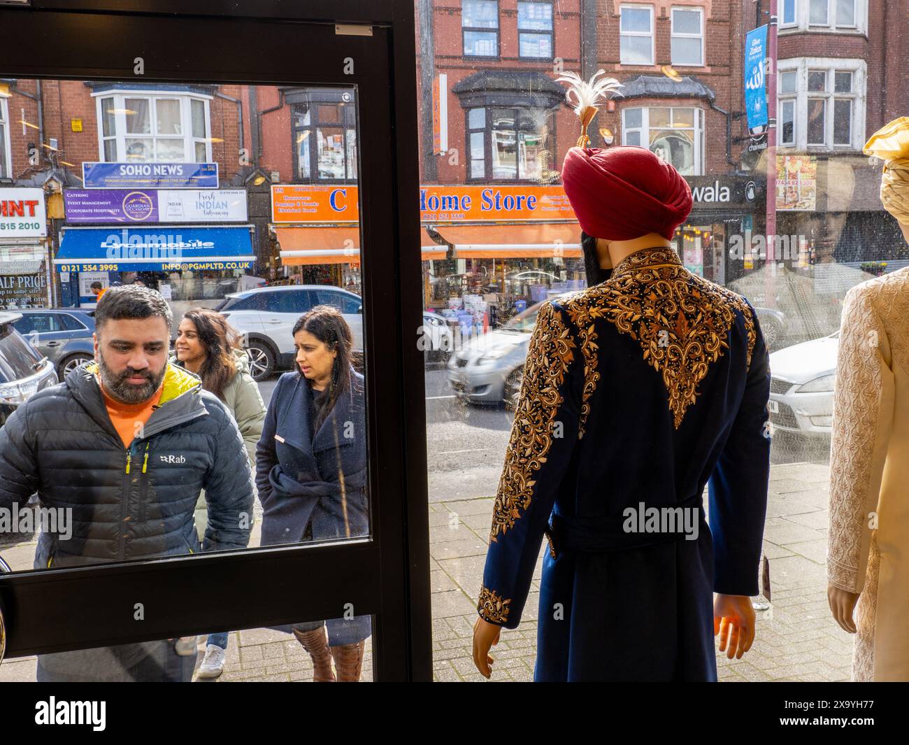 Shops along Soho Road, a multi cultural area of Birmingham, the UK's ...