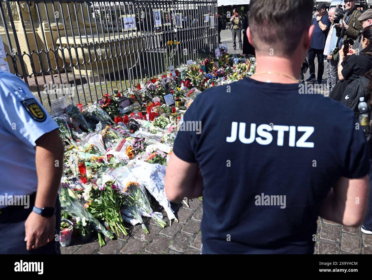 Mannheim, Germany. 03rd June, 2024. After the death of a police officer ...
