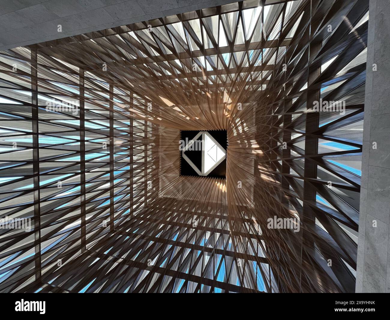 The ceiling of Moses Ben Maimon Synagogue in Abu Dhabi, United Arab ...