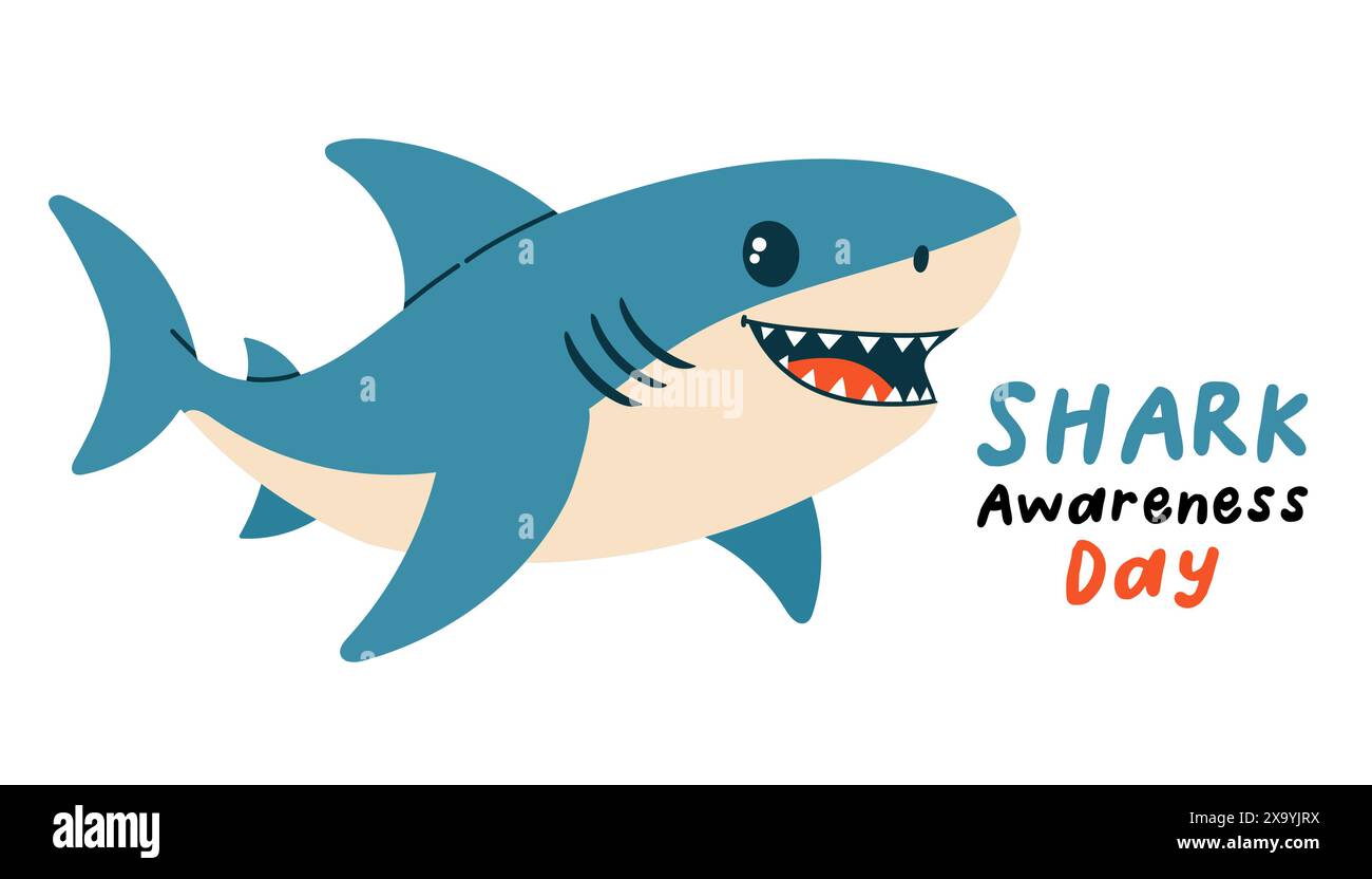 Shark Awareness Day. Vector Illustration. Suitable for poster, banner ...