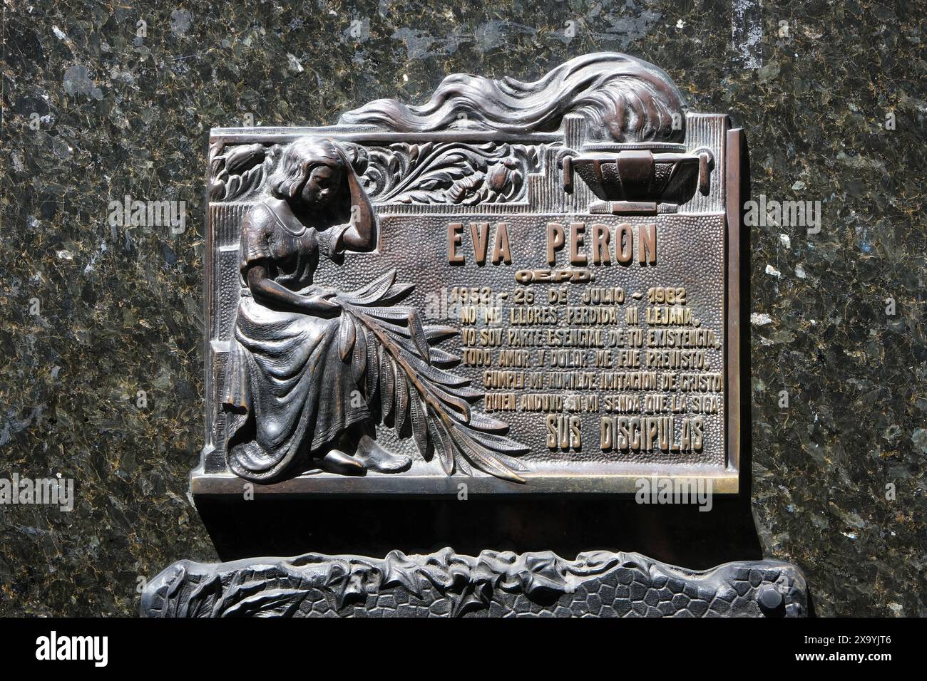 Buenos Aires, Argentina - Eva Peron's grave. La Recoleta Cemetery is ...