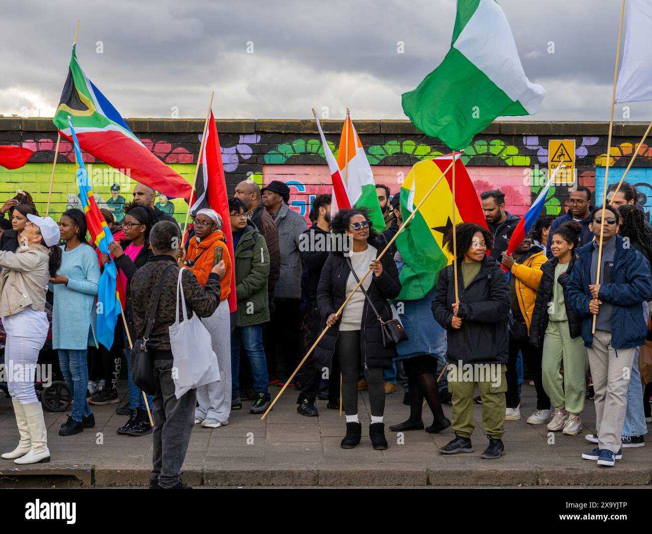 Murals along Soho Road in Birmingham remembering the 1970 industrial ...