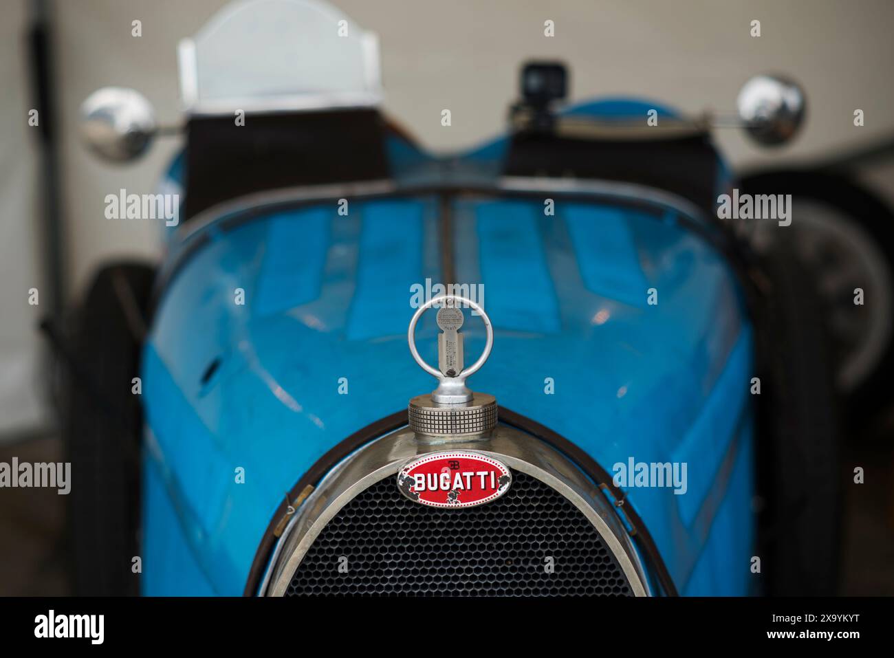 Front grille of a 1920s Bugatti Type 35B entrant in the Grover Williams ...