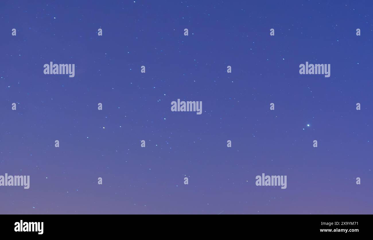 Dark blue starry sky full of stars, dotted with numerous stars. A wide ...