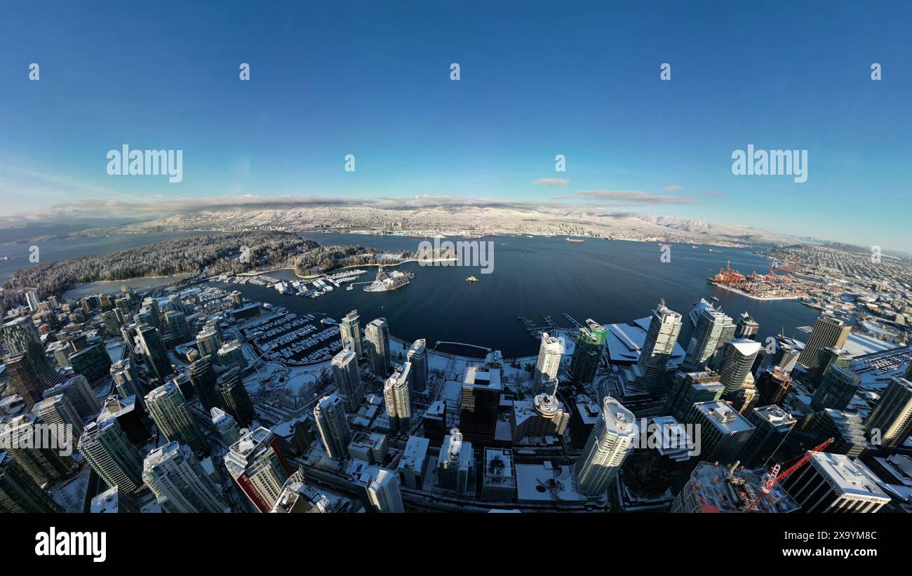 Aerial city skyline view with buildings and trees Stock Photo - Alamy