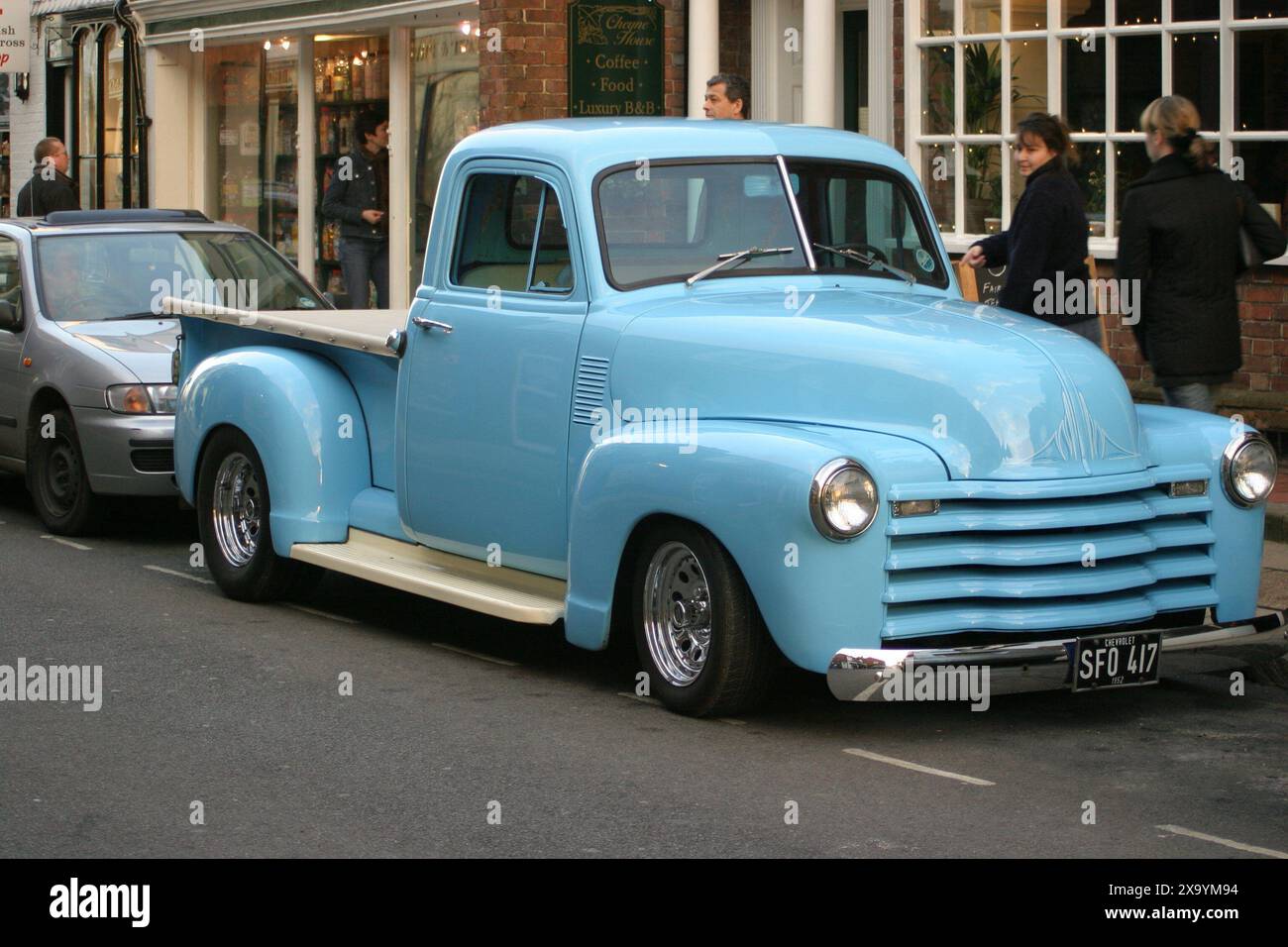 Blue Historic Buick Pick Up truck Stock Photo - Alamy