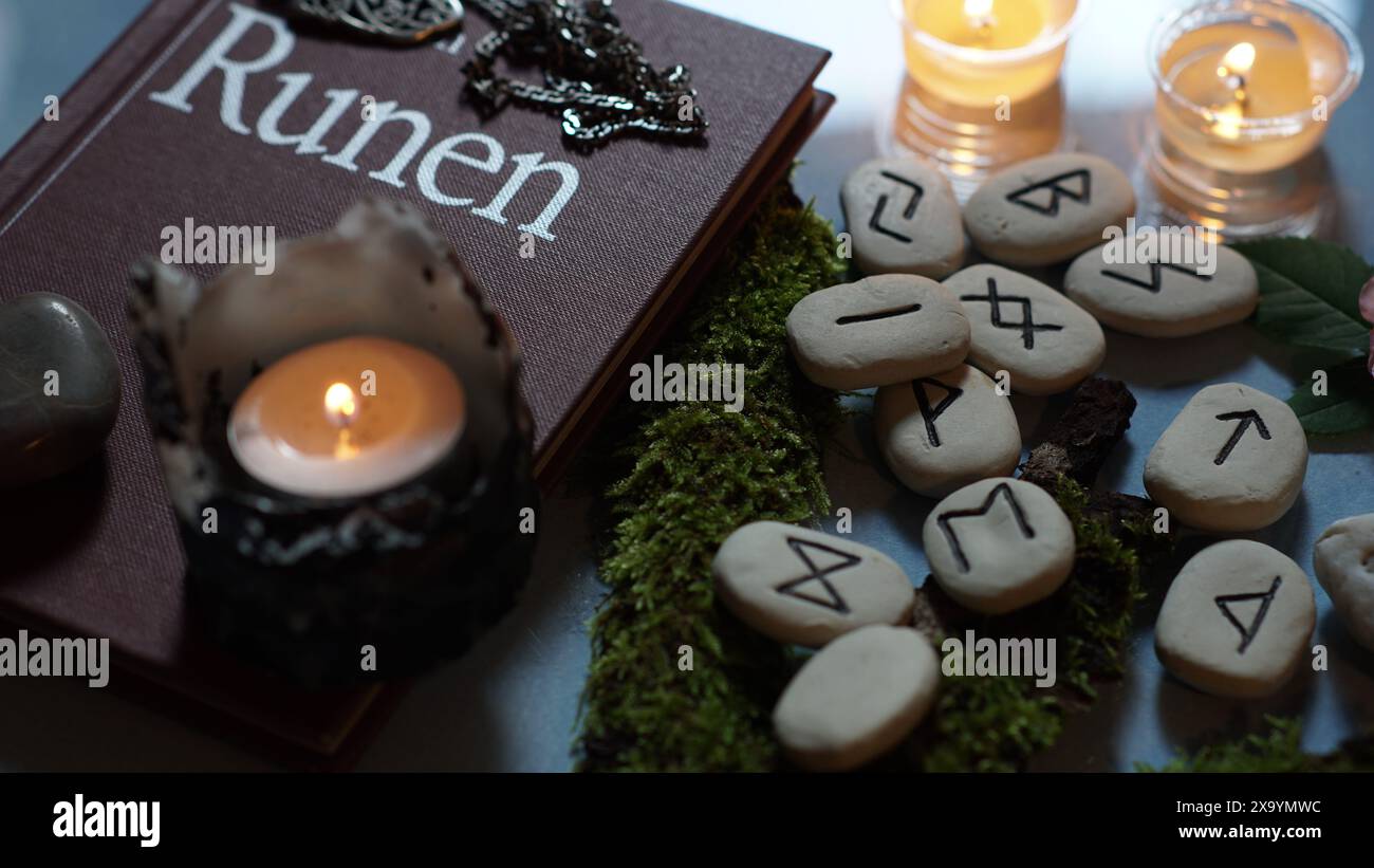 Silver black runes hi-res stock photography and images - Alamy