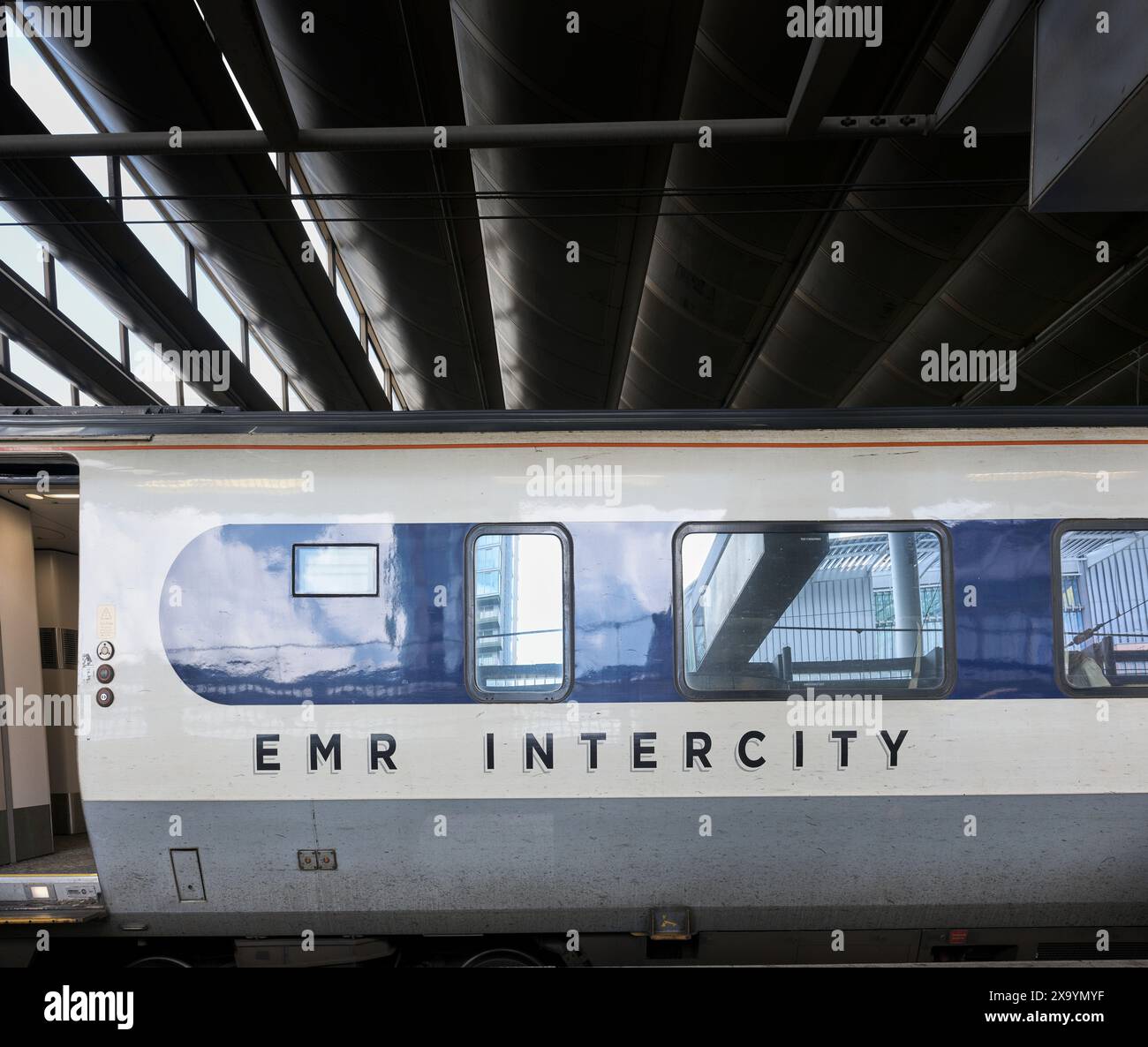 EMR intercity railway carriage at St Pancras international railway ...