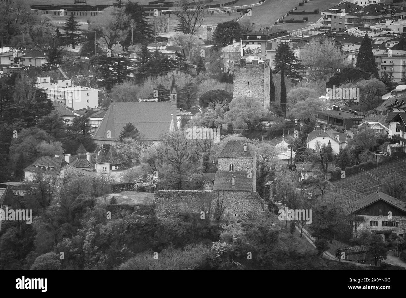 Aerial view nature in italian Black and White Stock Photos & Images - Alamy