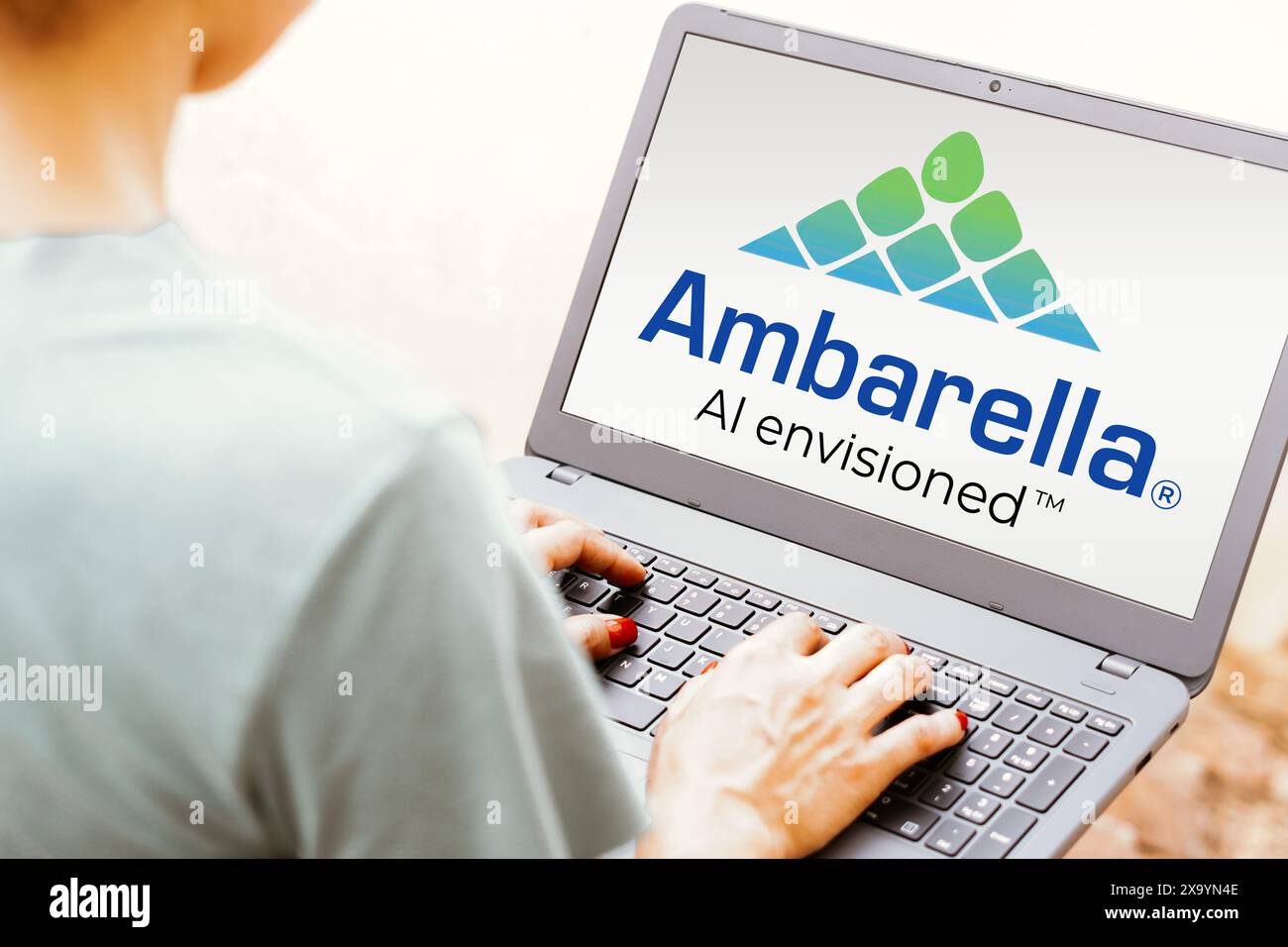 Brazil. 03rd June, 2024. In this photo illustration, the Ambarella logo ...