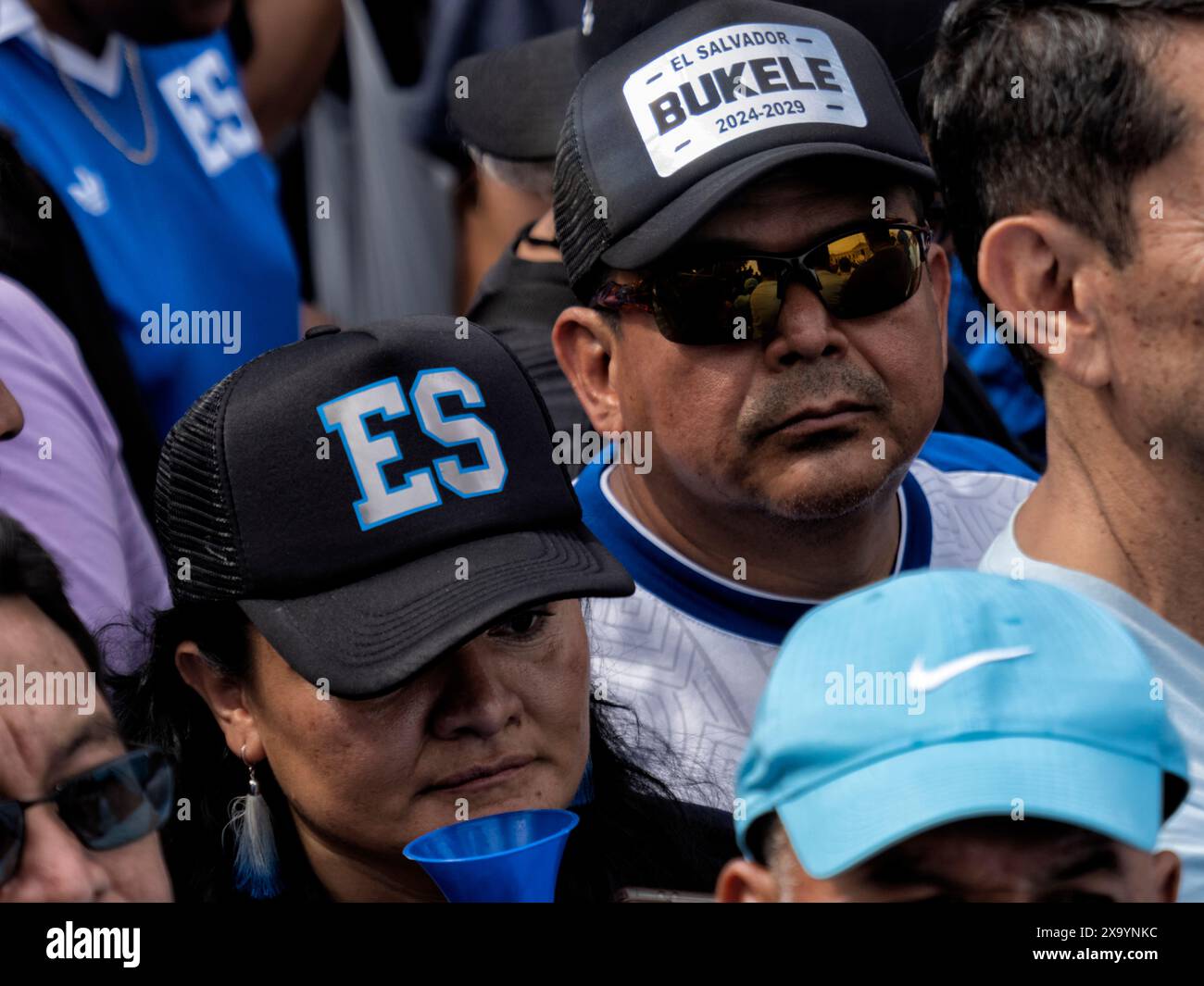 San Salvador, El Salvador. 01st June, 2024. Supporters of El Salvador's ...