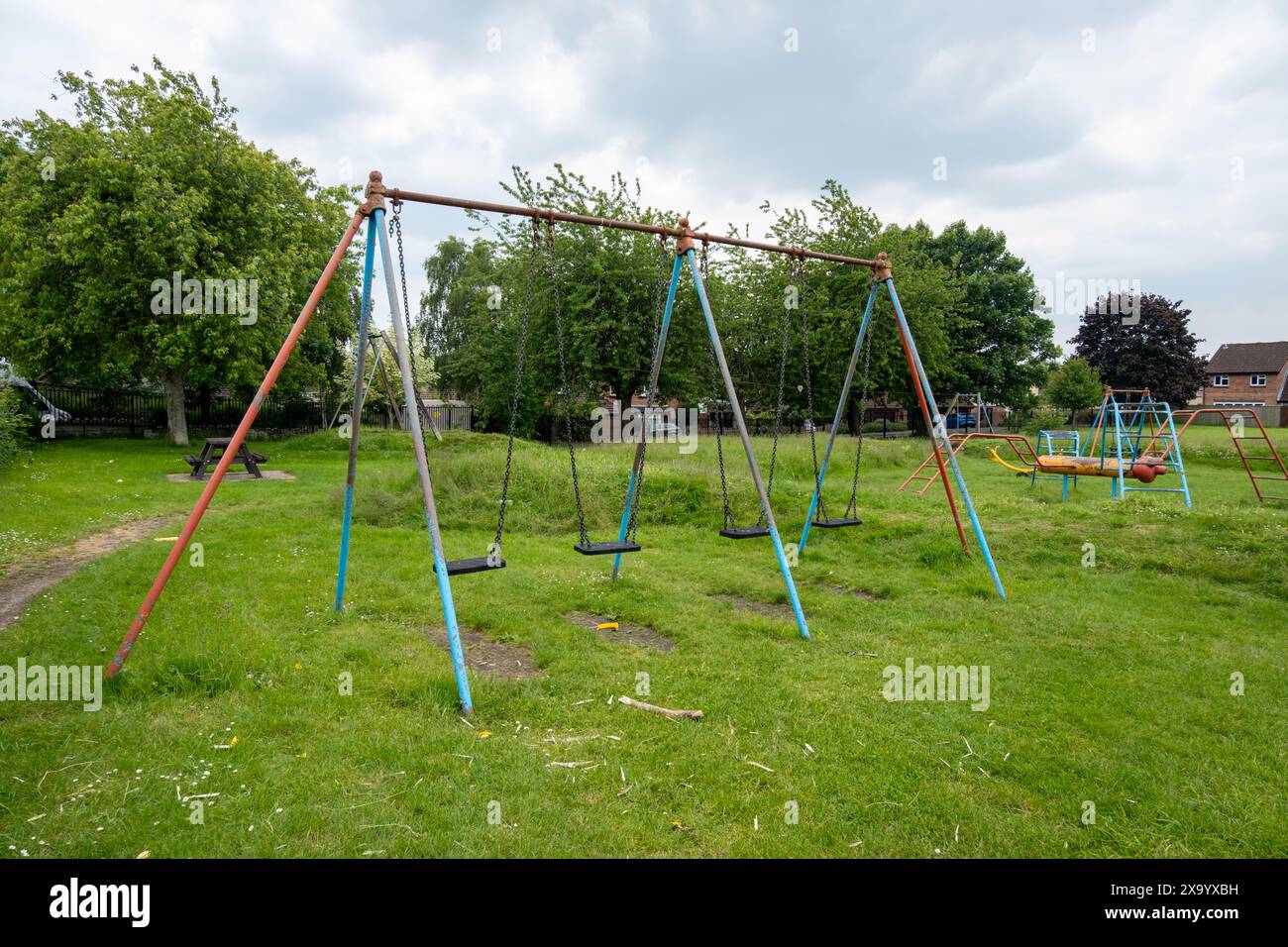 Vicarage Road Playing Fields Play Area Stock Photo - Alamy