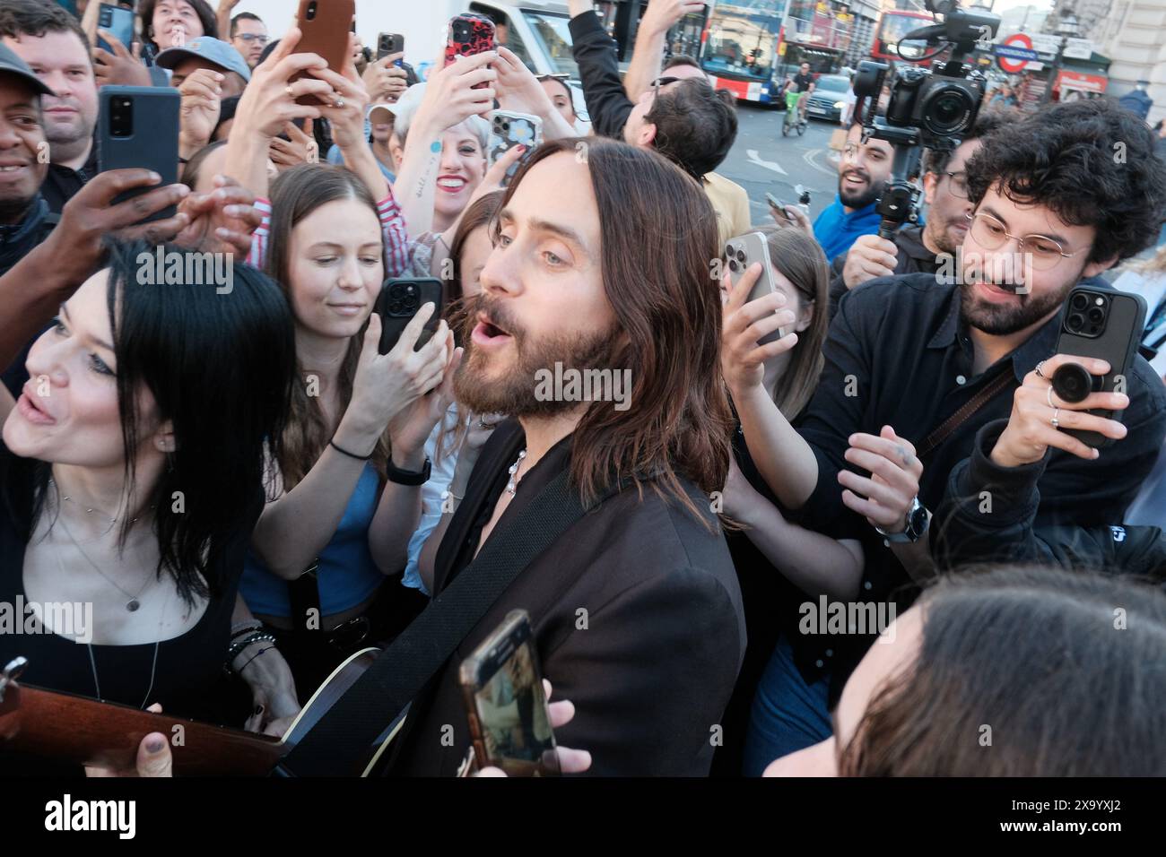 London, UK. 02nd June, 2024. Jared Leto performs a free acoustic ...