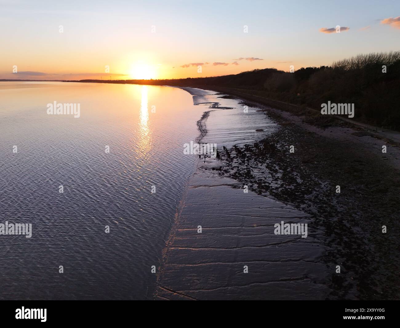 An aerial view at sunset of Humber River Stock Photo - Alamy