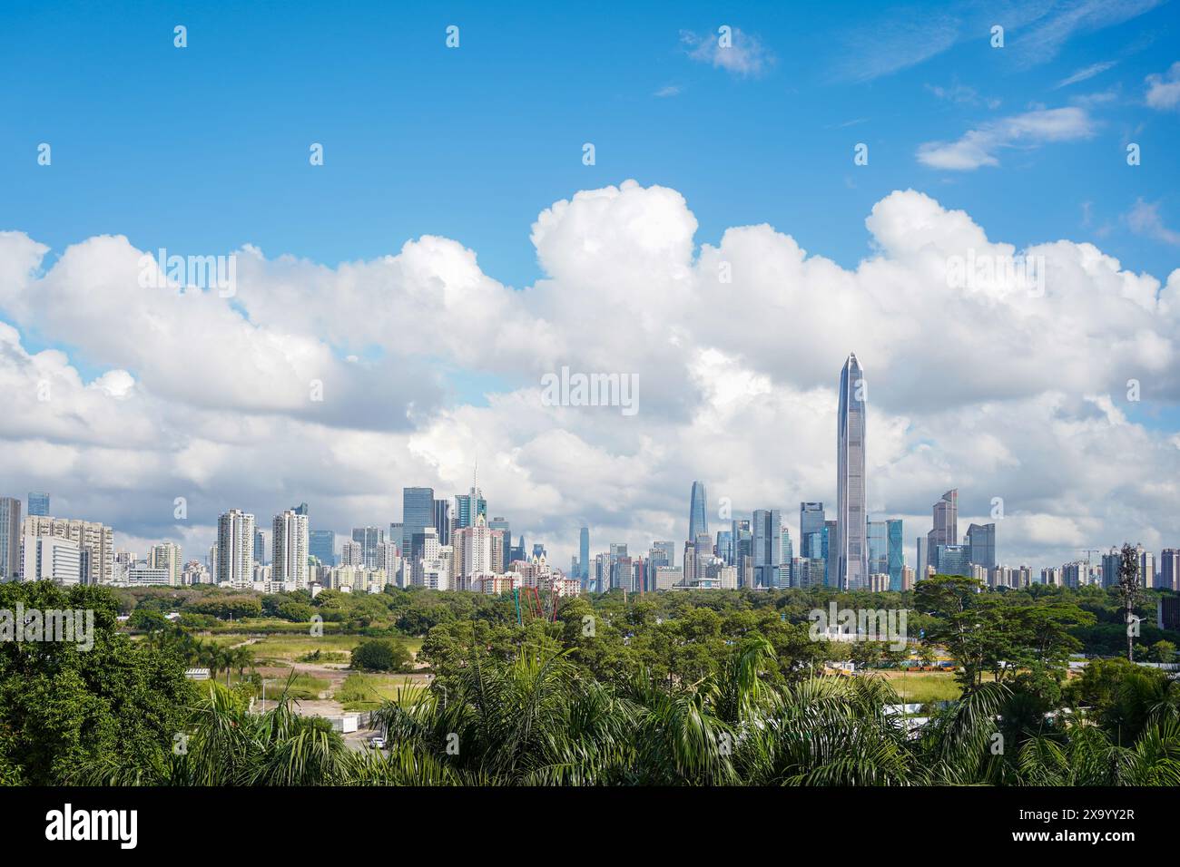 A scenic view of the city skyline of Shenzhen, China Stock Photo - Alamy