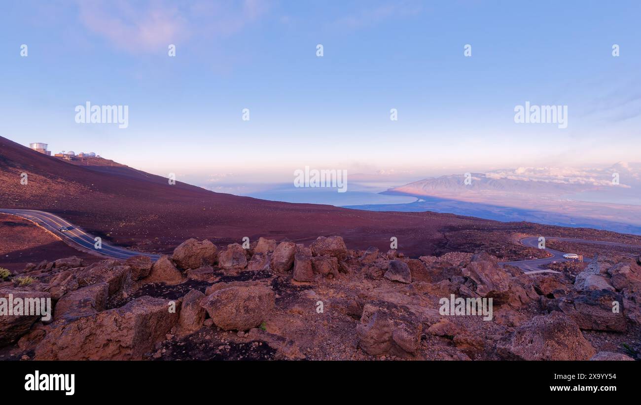 A scenic view of the Haleakala crater, Haleakala National Park, island ...