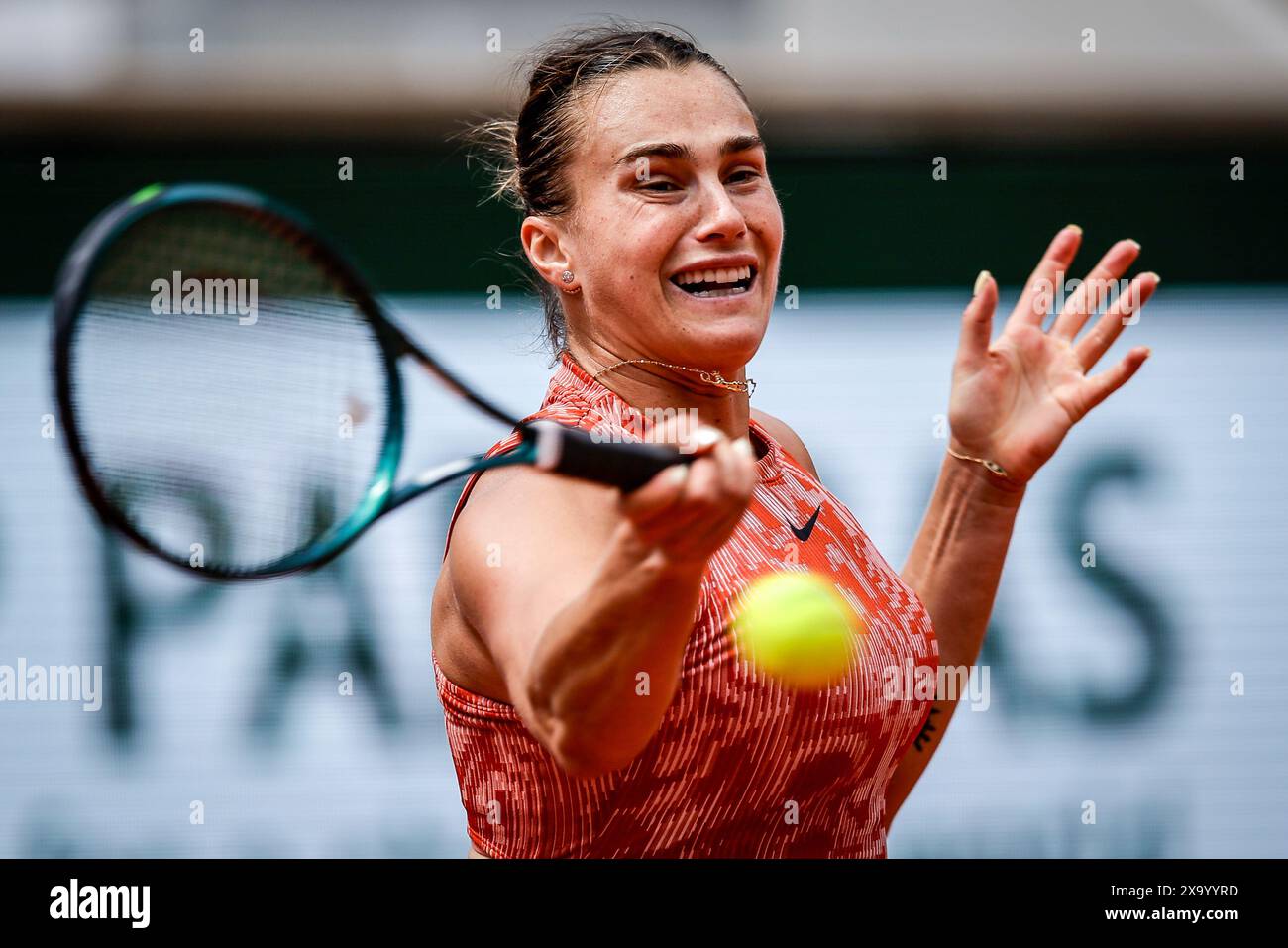 Aryna SABALENKA of Belarus during the ninth day of Roland-Garros 2024 ...
