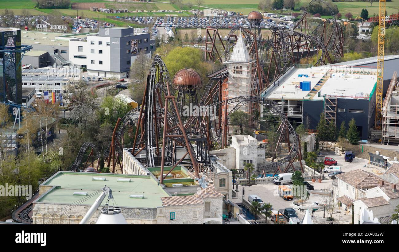 Rust, Germany-March 26.2024: Overview from above of the construction ...
