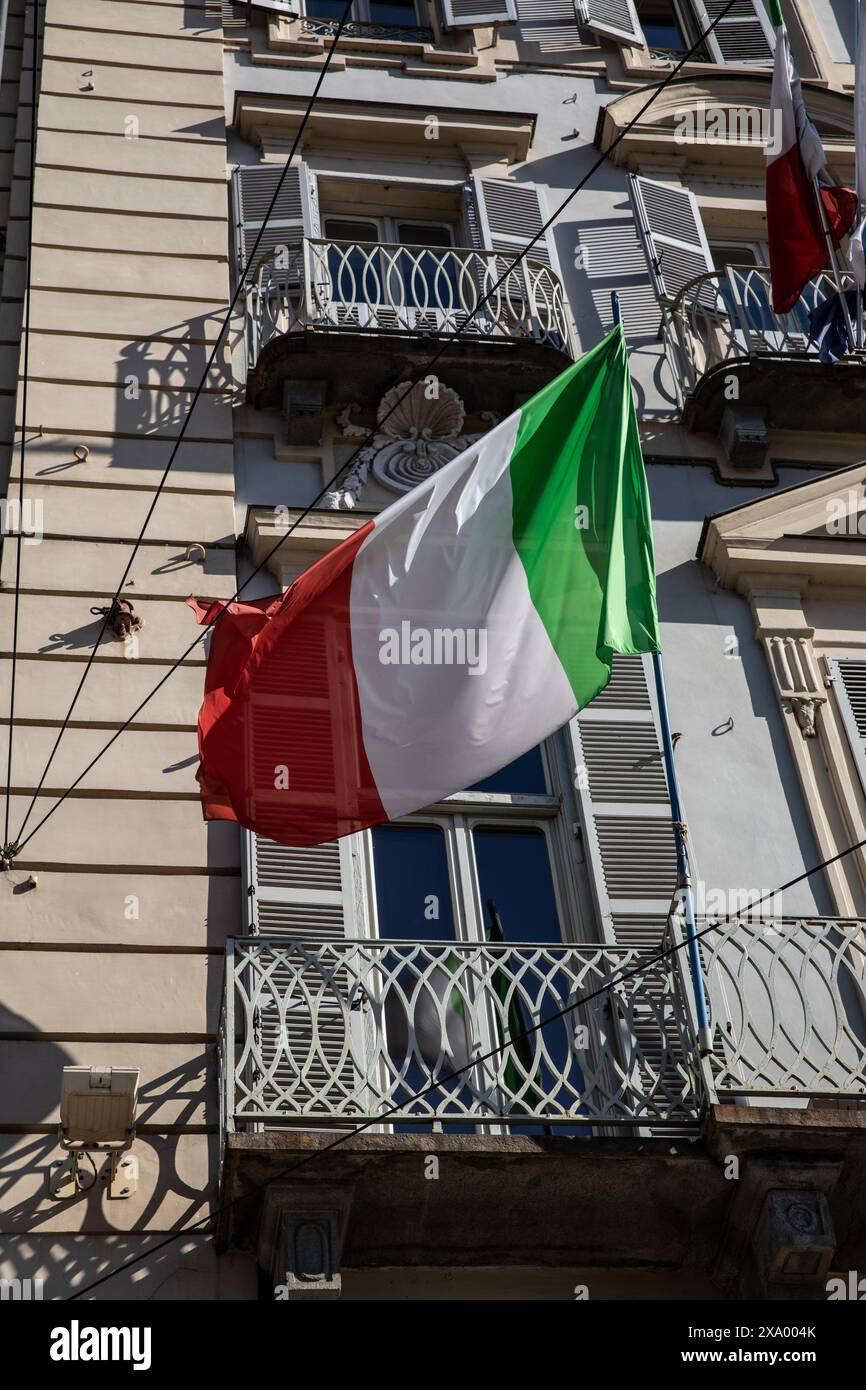 Turin flag hi-res stock photography and images - Alamy