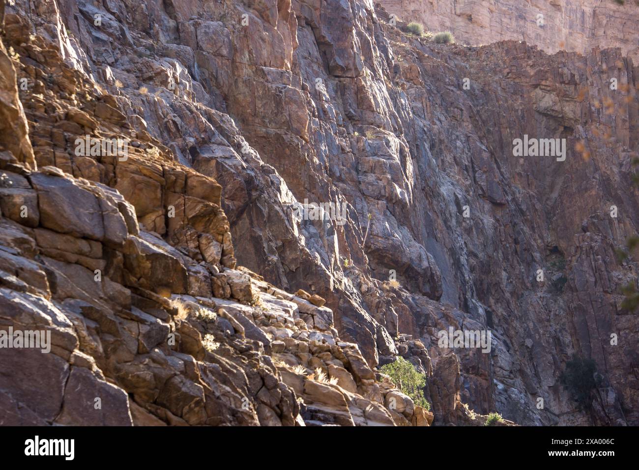 The sheer cliffs of the Fish River Canyon in the early morning light ...