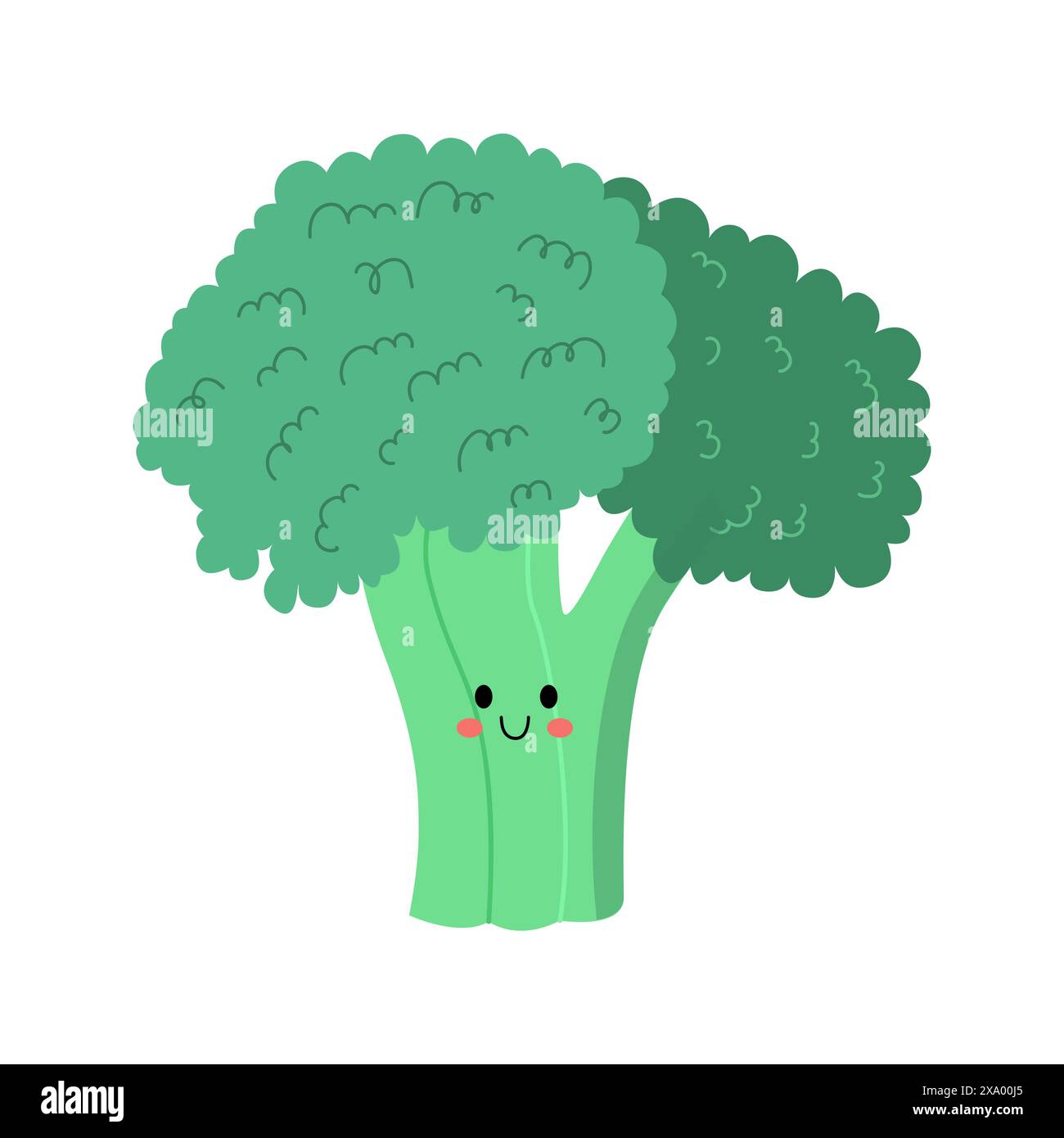 hand drawn cute broccoli illustration Stock Vector Image & Art - Alamy
