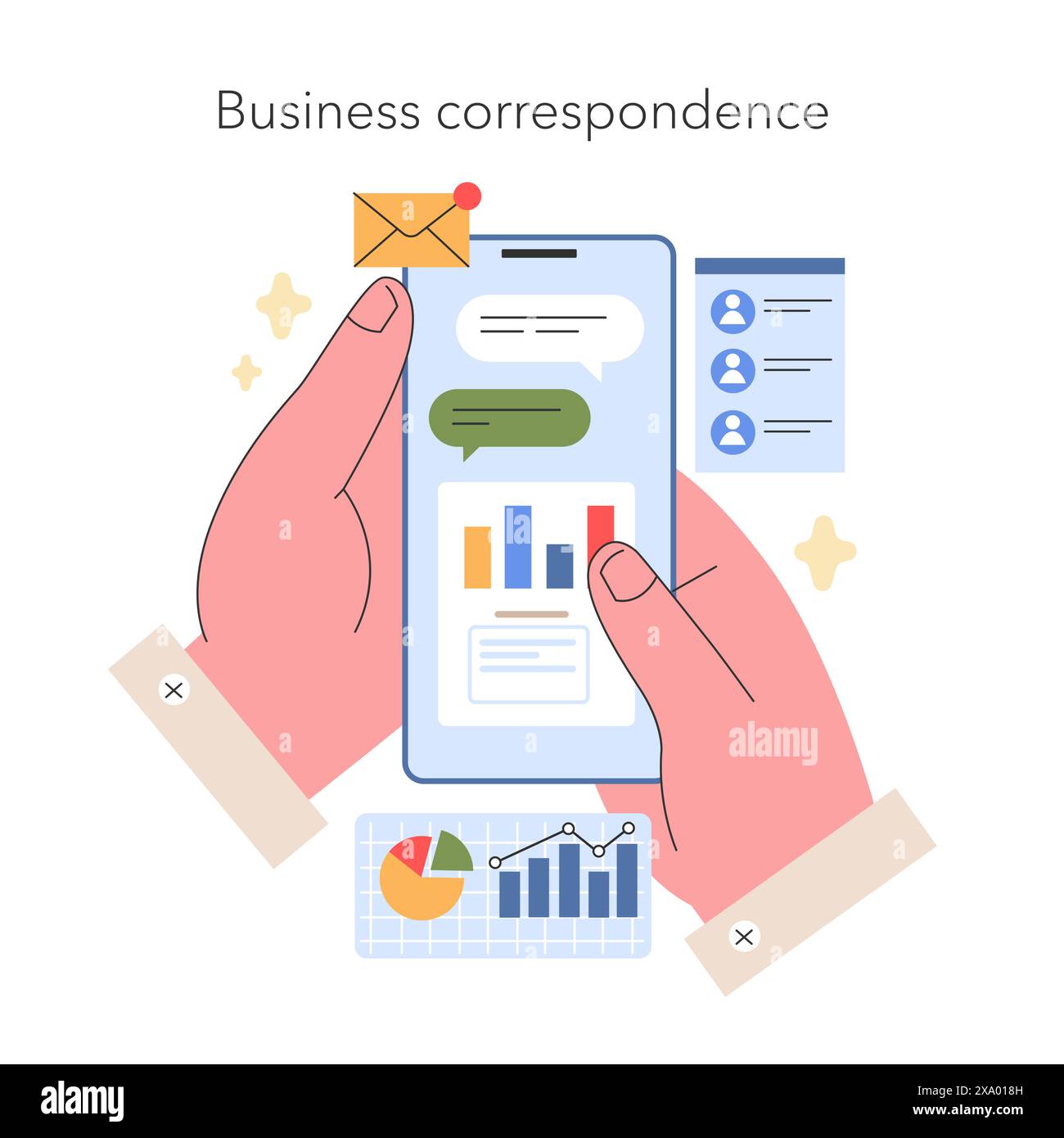 Displaying digital graphs data charts Stock Vector Images - Alamy