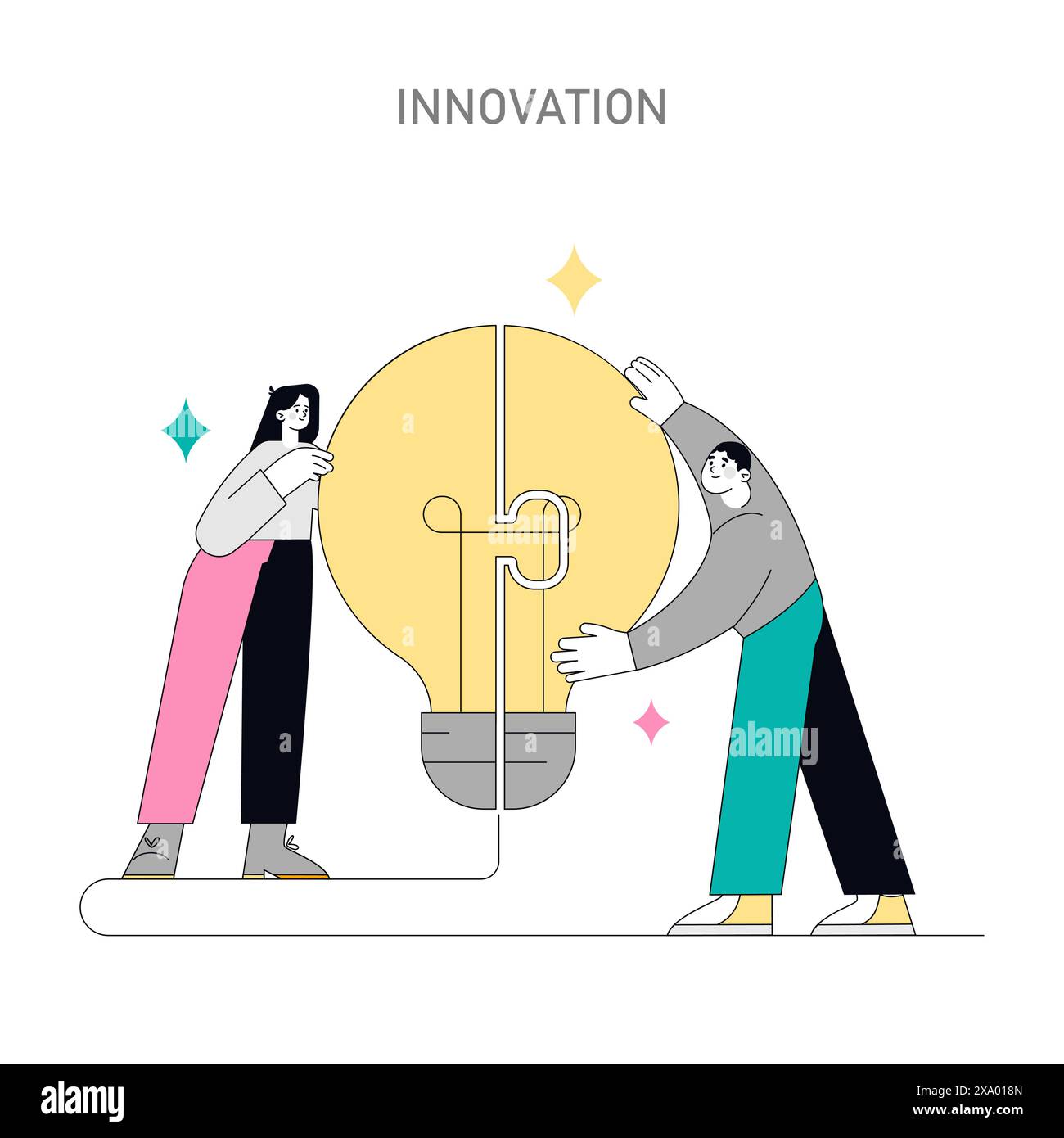 Soft Skills concept. Collaboration and creativity in problem-solving. Teamwork assembling a ...