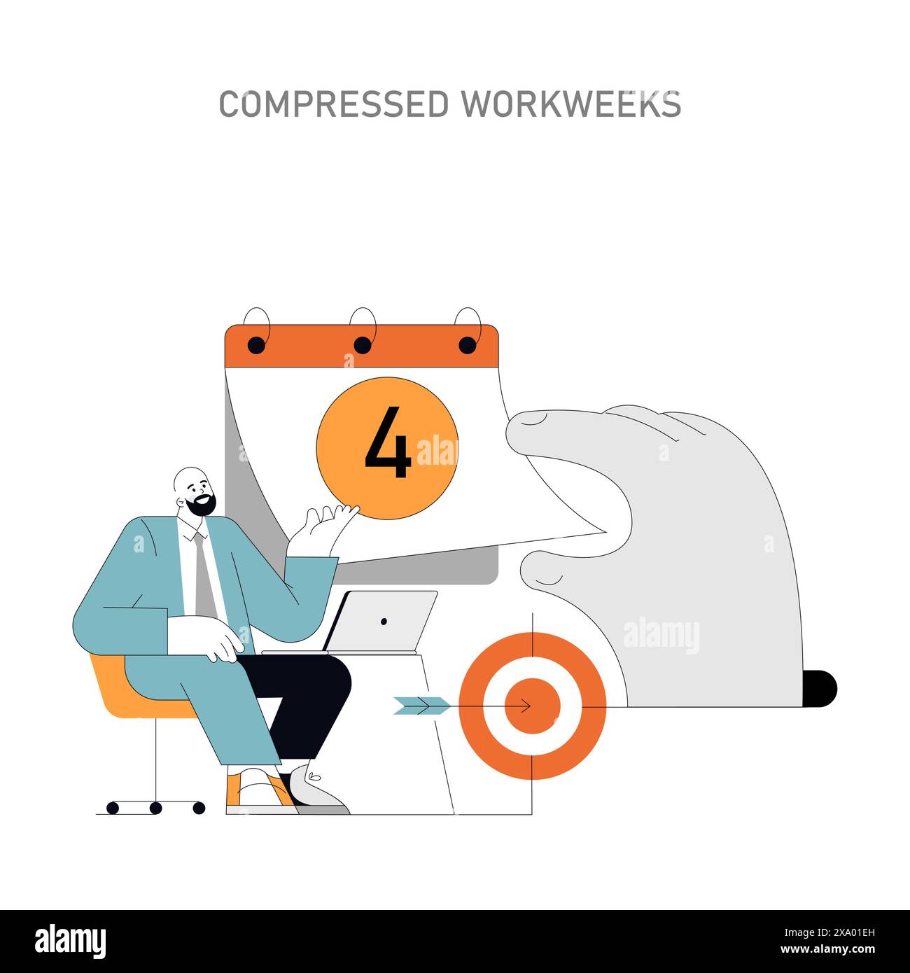 Compressed Workweeks concept Embracing four-day weeks for better work ...