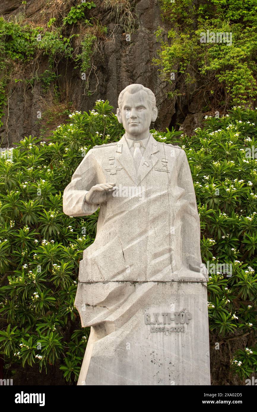 Statue of Hero of the Soviet Union and Cosmonaut Gherman Titov. On Ti ...