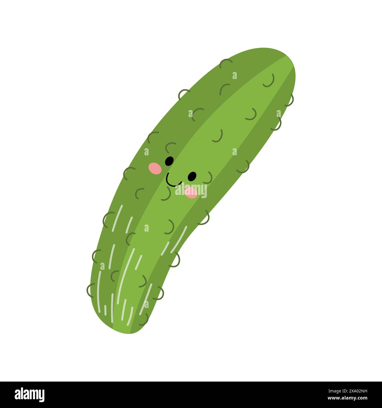 hand drawn cute cucumber illustration Stock Vector Image & Art - Alamy