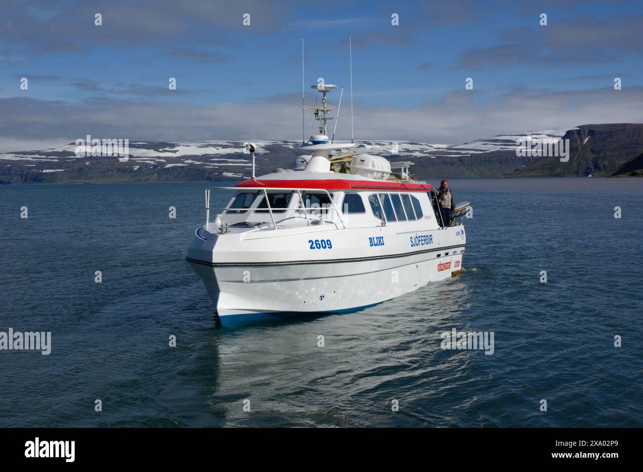 Sightseeing passenger boat Gunna Beta in Iceland's West Fjords Stock ...